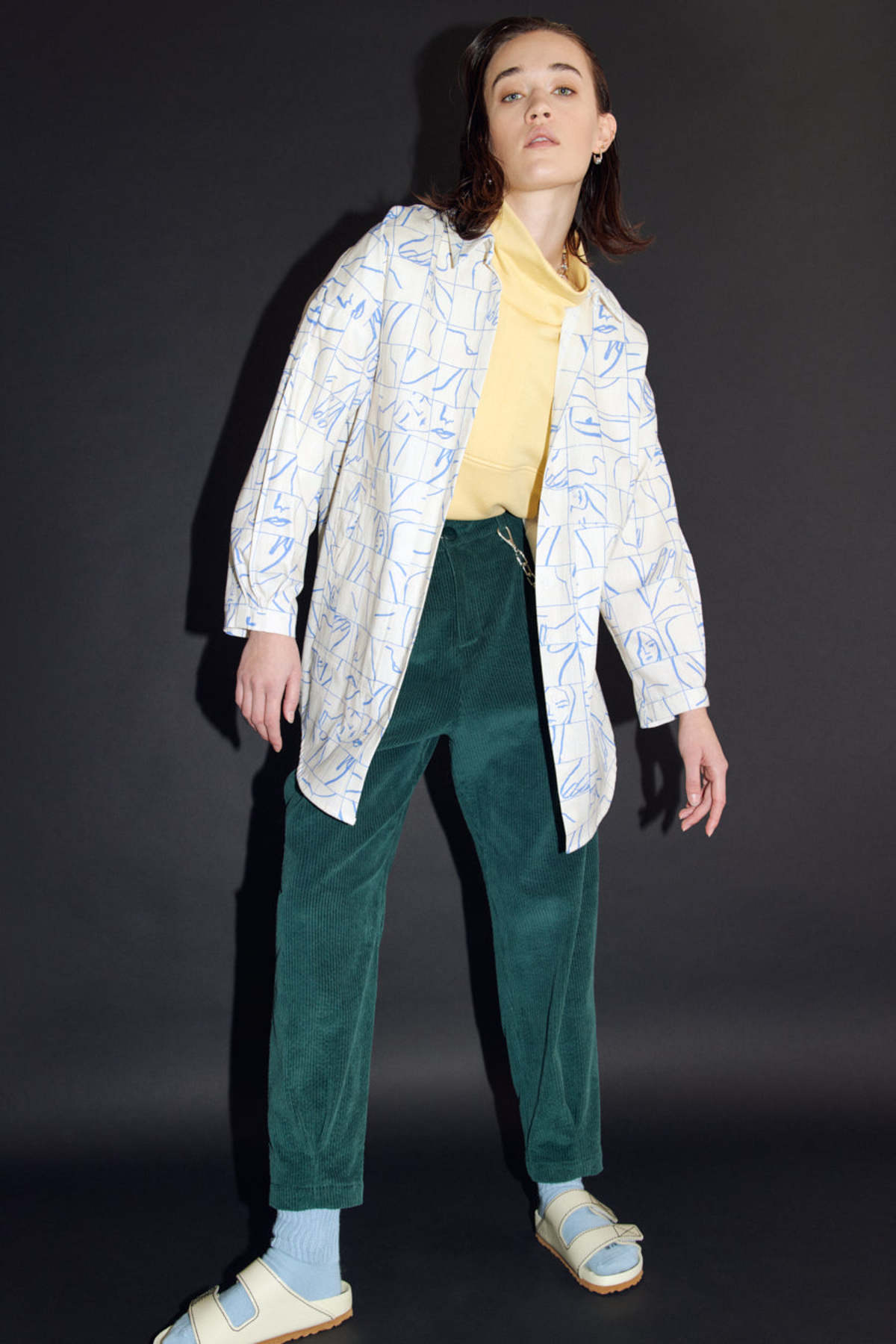 Eve Gravel Eleina Shirt - Vanilla/Blue | Garmentory