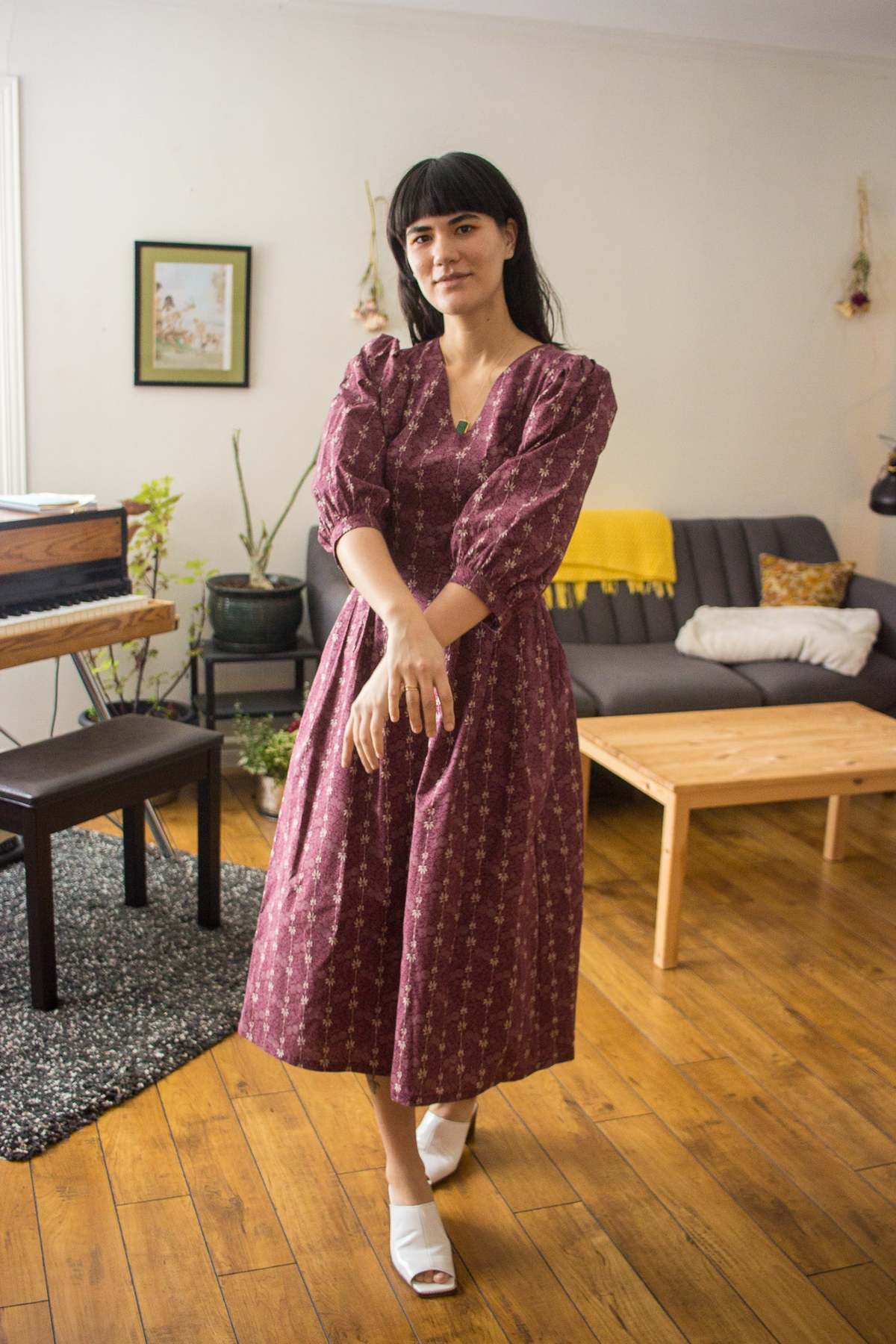 Birds of North America Paruline Dress - Amaranth | Garmentory