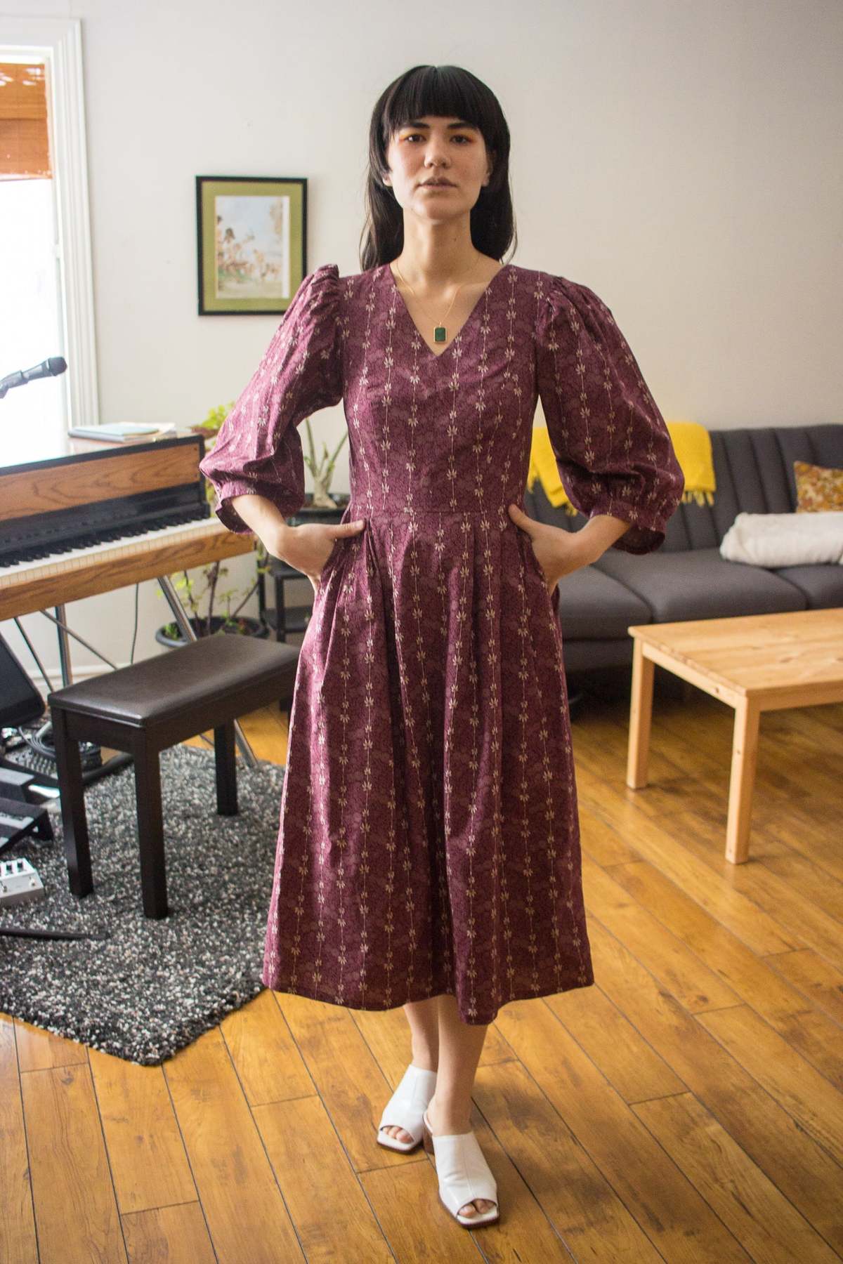 Birds of North America Paruline Dress - Amaranth | Garmentory