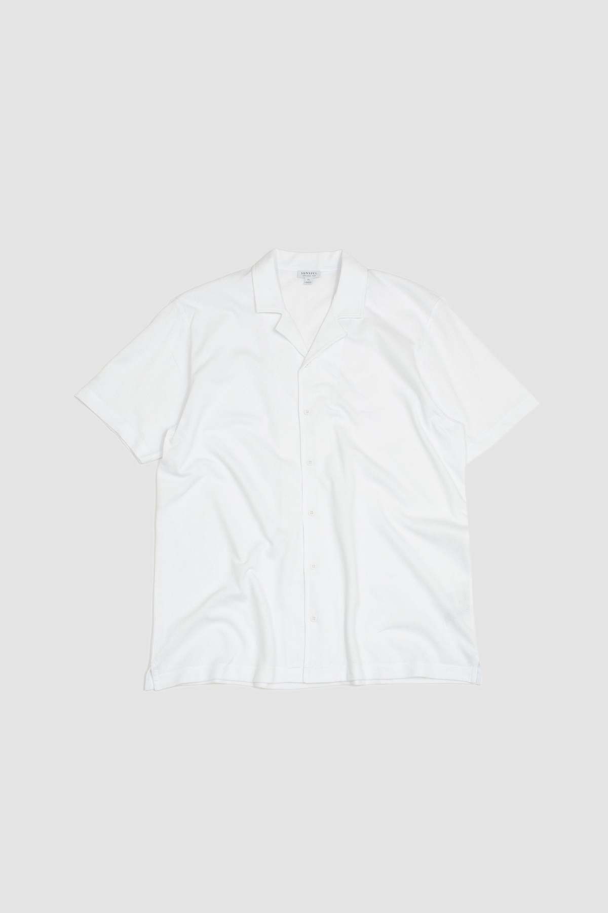 Sunspel SS Riviera Camp Collar Shirt - White | Garmentory