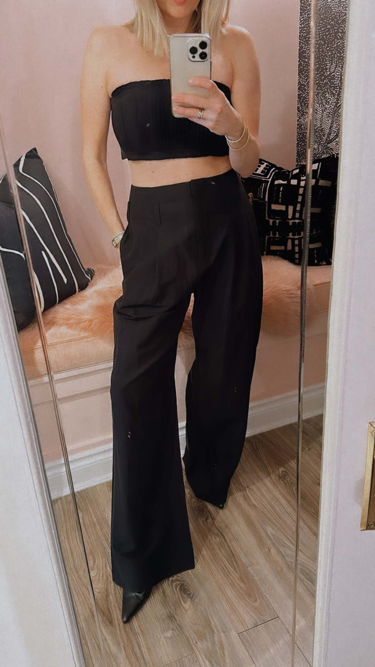 Ulla Johnson Pascale Full Leg Pleat Pant - Black | Garmentory