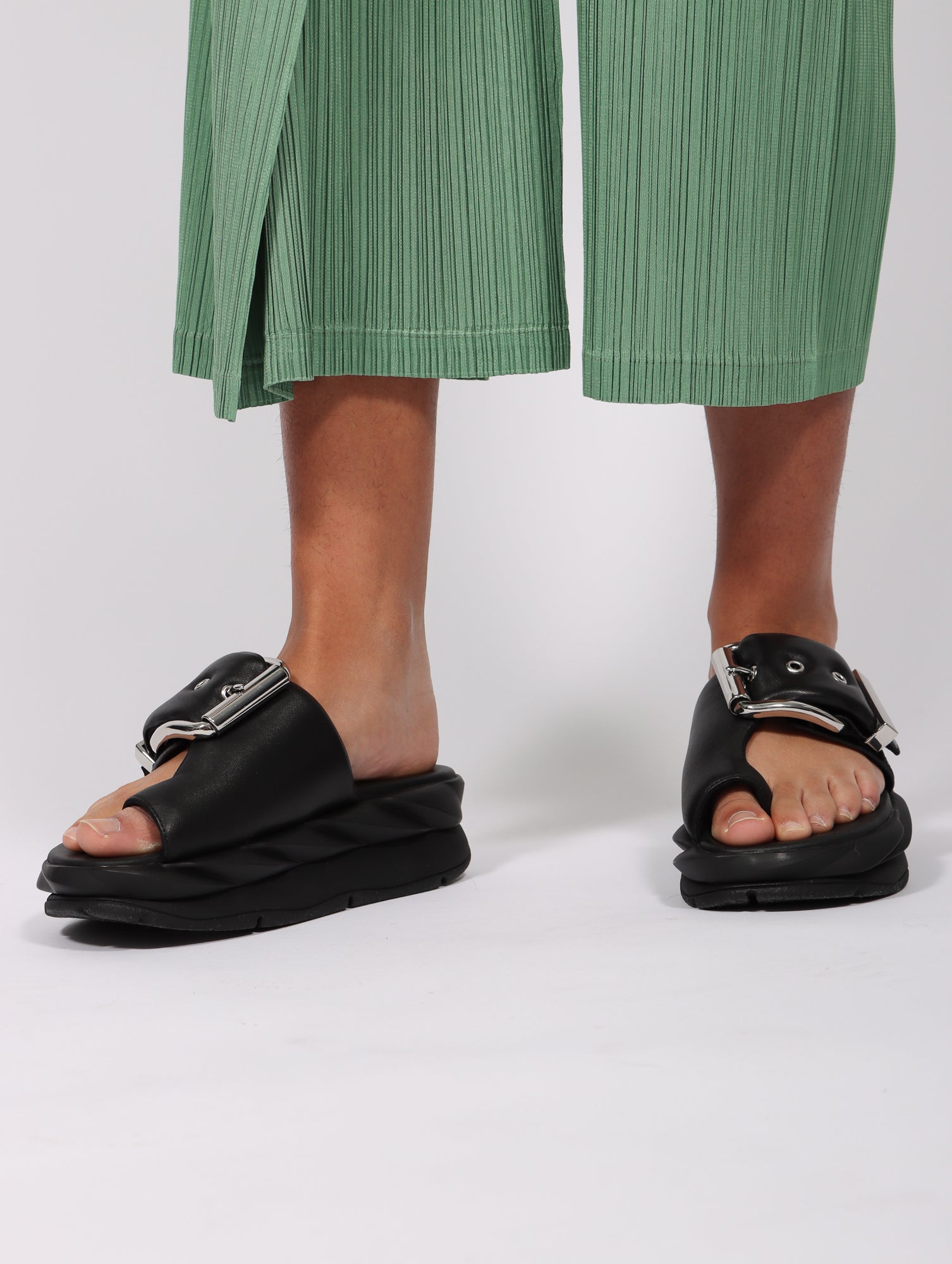 4CCCCEES Mellow Glow Sandals - Black | Garmentory