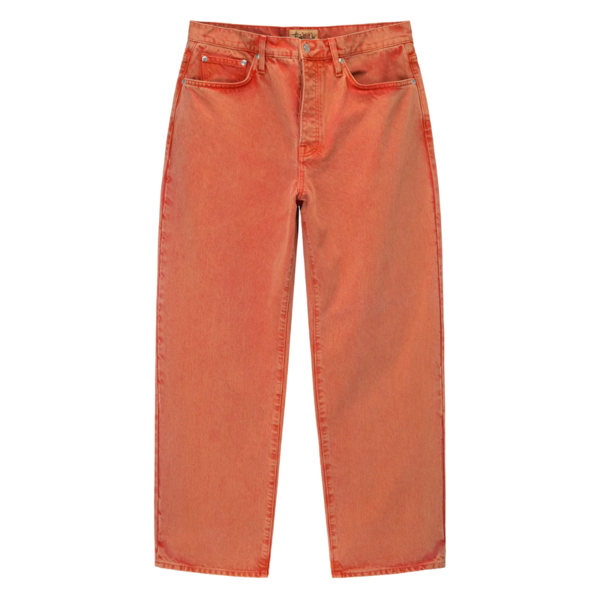Unisex Stussy Double Dye Big Ol' Jeans - Faded Red | Garmentory