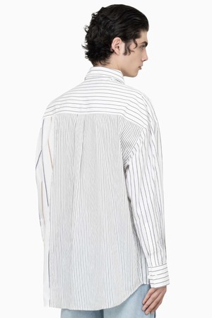 Feng Chen Wang Multi Striped Shirt - White/Blue | Garmentory