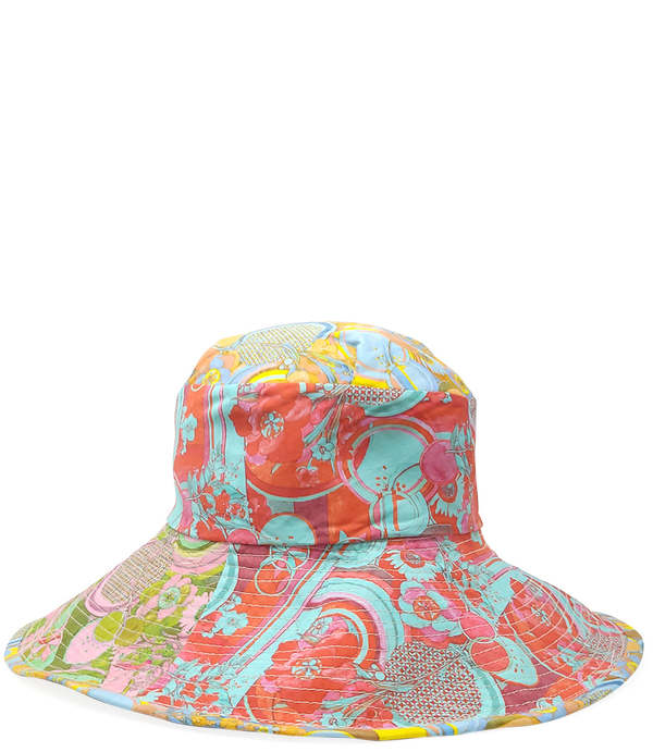 Madison Maison Multi Color Cotton Large Mosaic Hat - Multicolor ...
