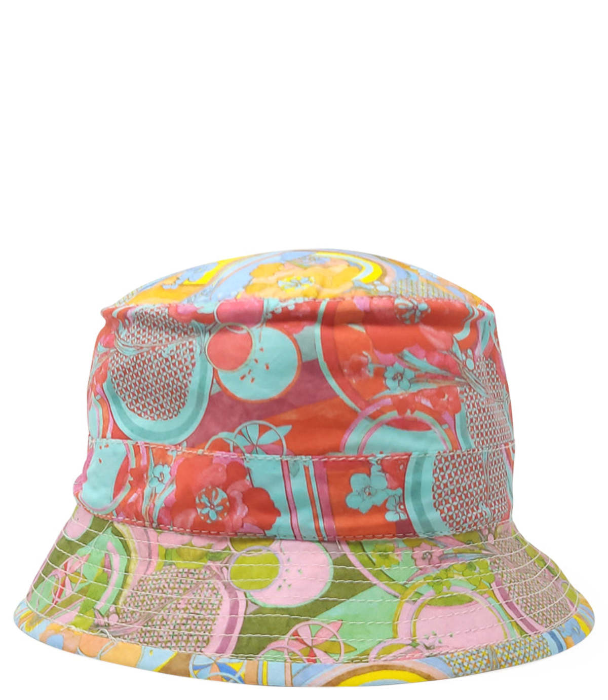Madison Maison Multi Color Cotton Small Brim Mosaic Hat - Multicolor ...