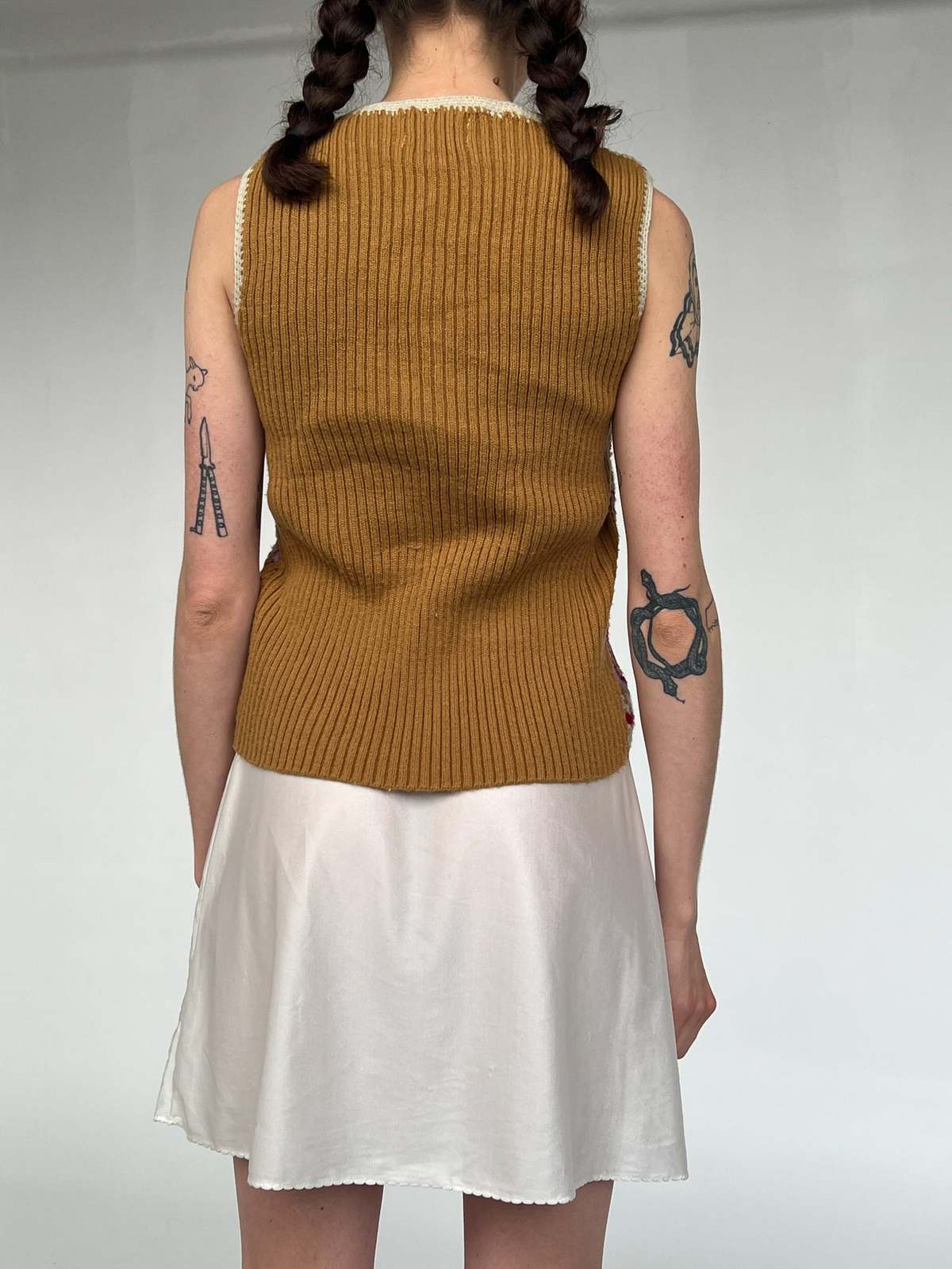 Vintage Crocheted Vest - Mustard | Garmentory