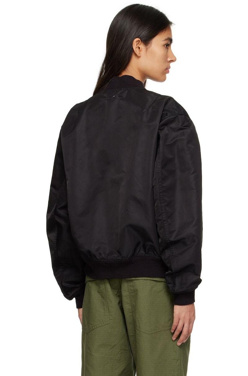 Engineered Garments Aviator Bomber Jacket - Black | Garmentory