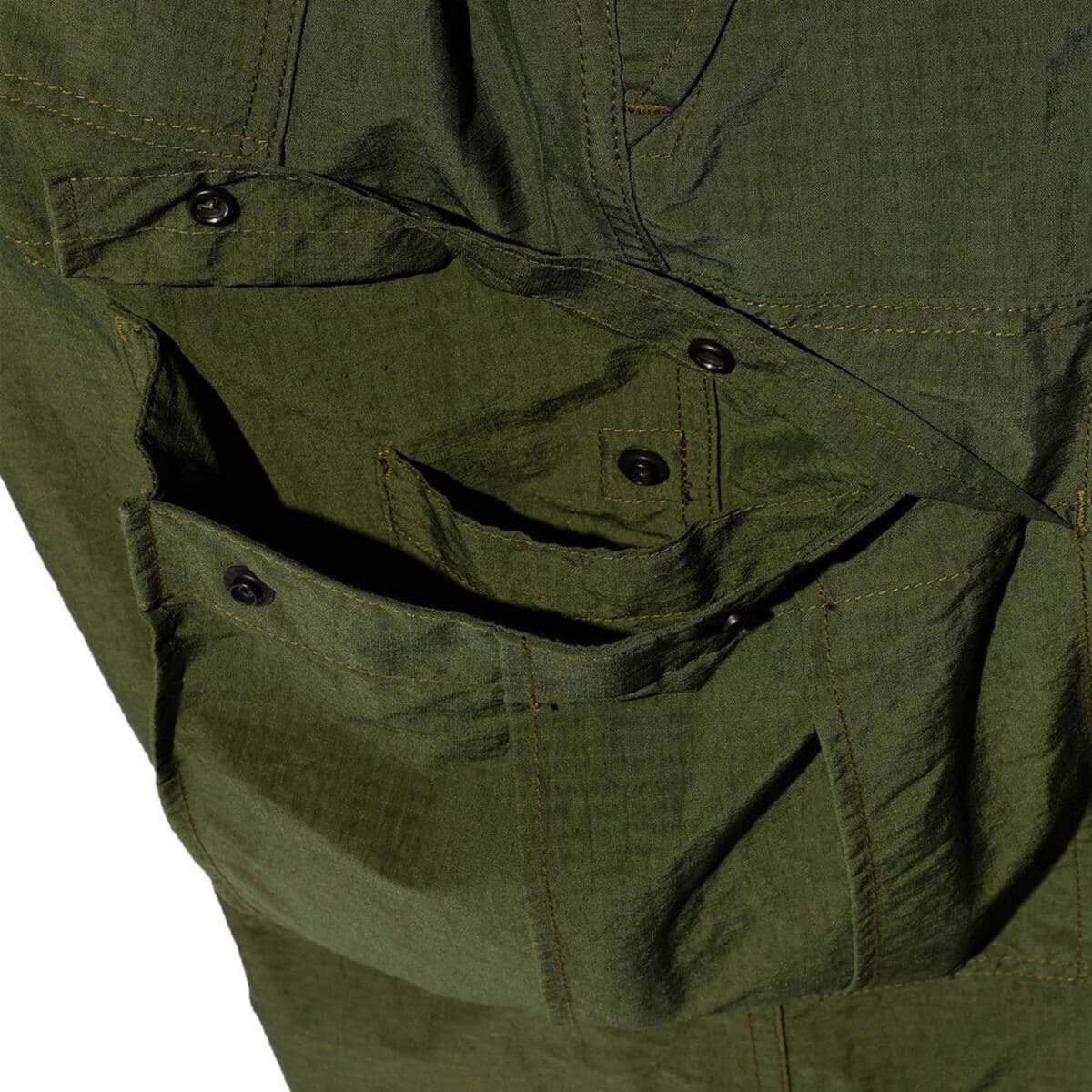 Beams Plus Stretch Nylon Ripstop Military 6-Pocket Overpants - Olive ...