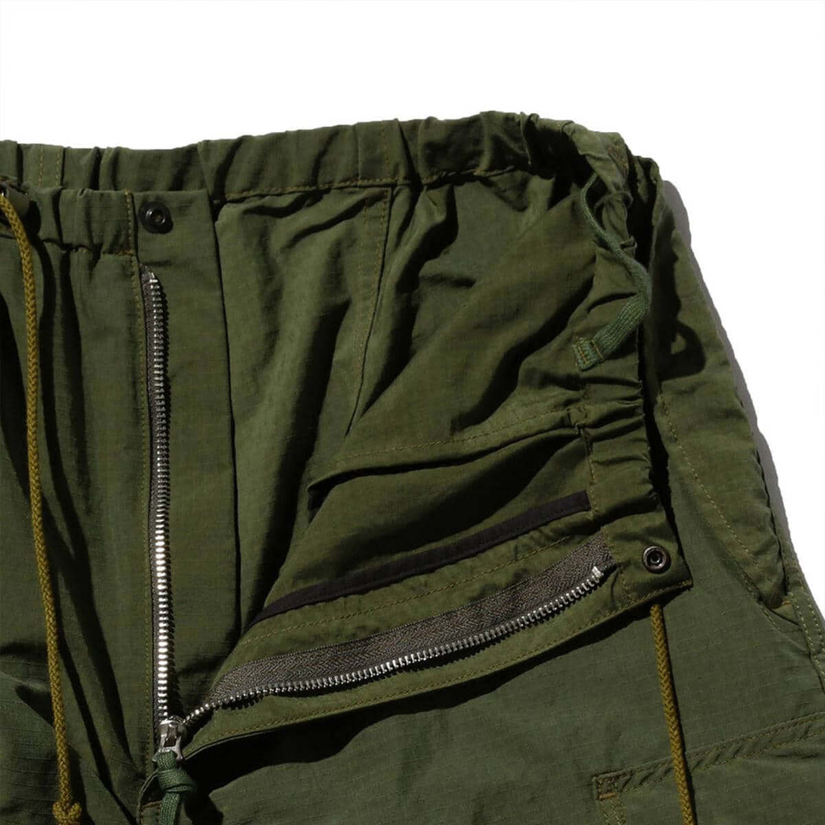 Beams Plus Stretch Nylon Ripstop Military 6-Pocket Overpants - Olive ...
