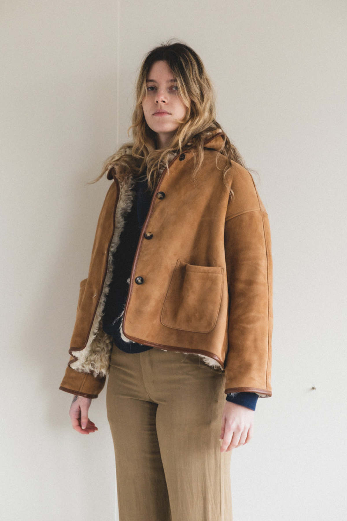 CAWLEY STUDIO AVIS SHEEPSKIN JACKET - COW PRINT | Garmentory