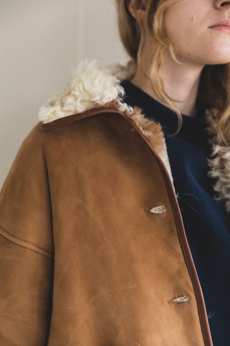 CAWLEY STUDIO AVIS SHEEPSKIN JACKET - COW PRINT | Garmentory