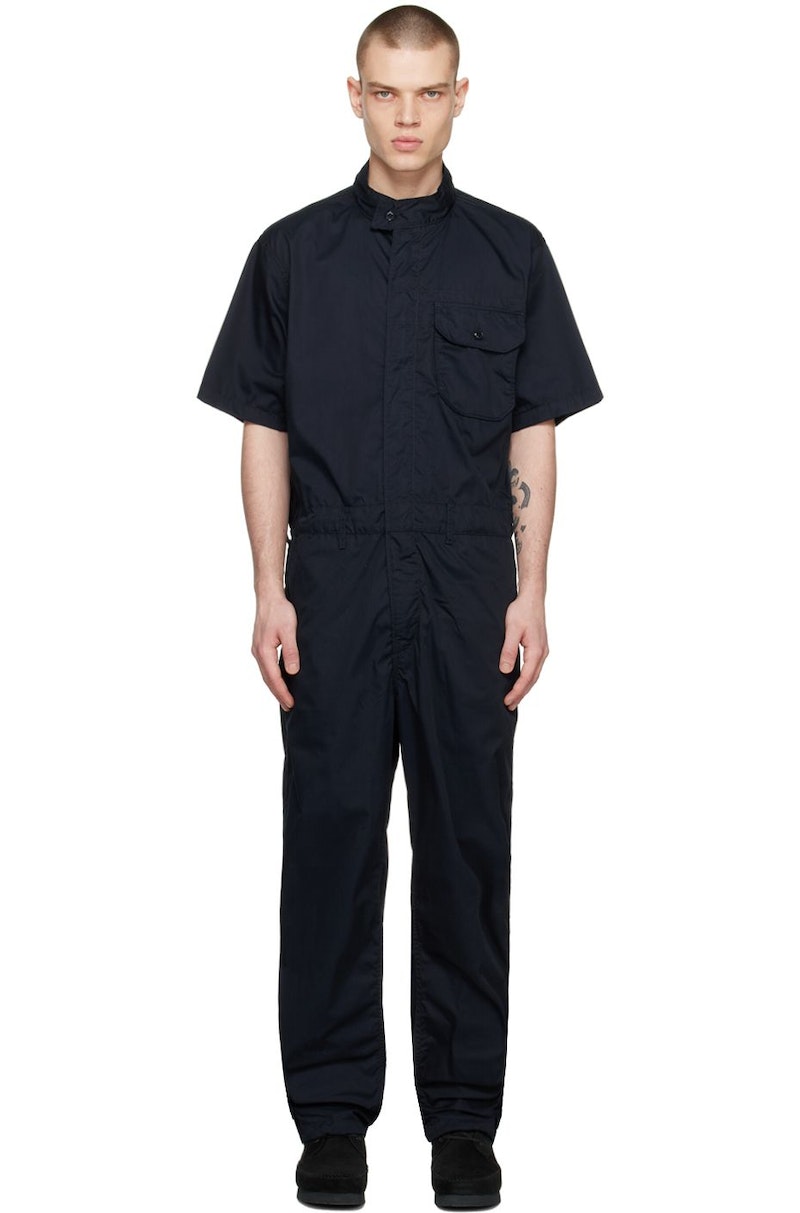 Engineered Garments Racing Jumpsuit - Dark Navy Feather | Garmentory
