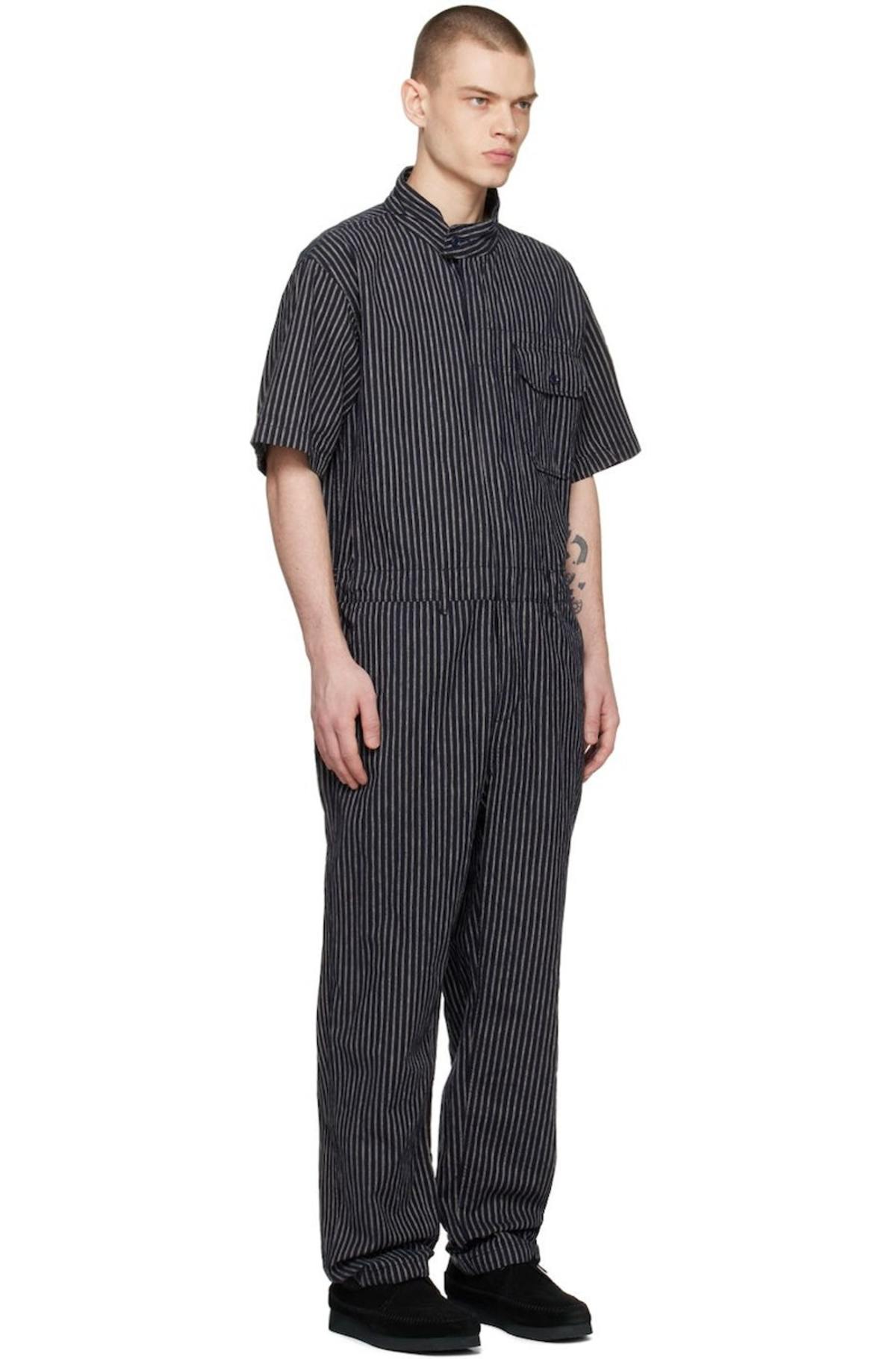 Engineered Garments Racing Jumpsuit - Navy/Gray | Garmentory