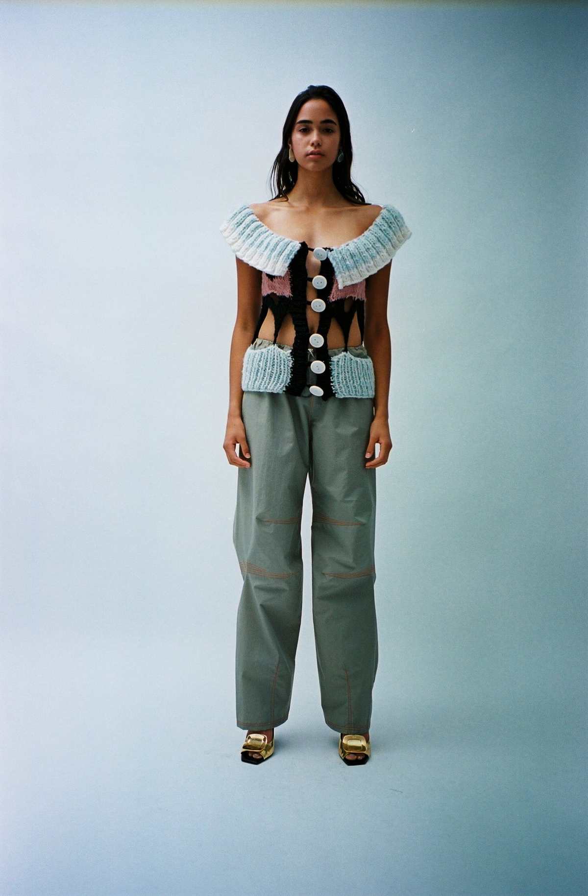 Sophia Khaled Clown Knit Vest | Garmentory