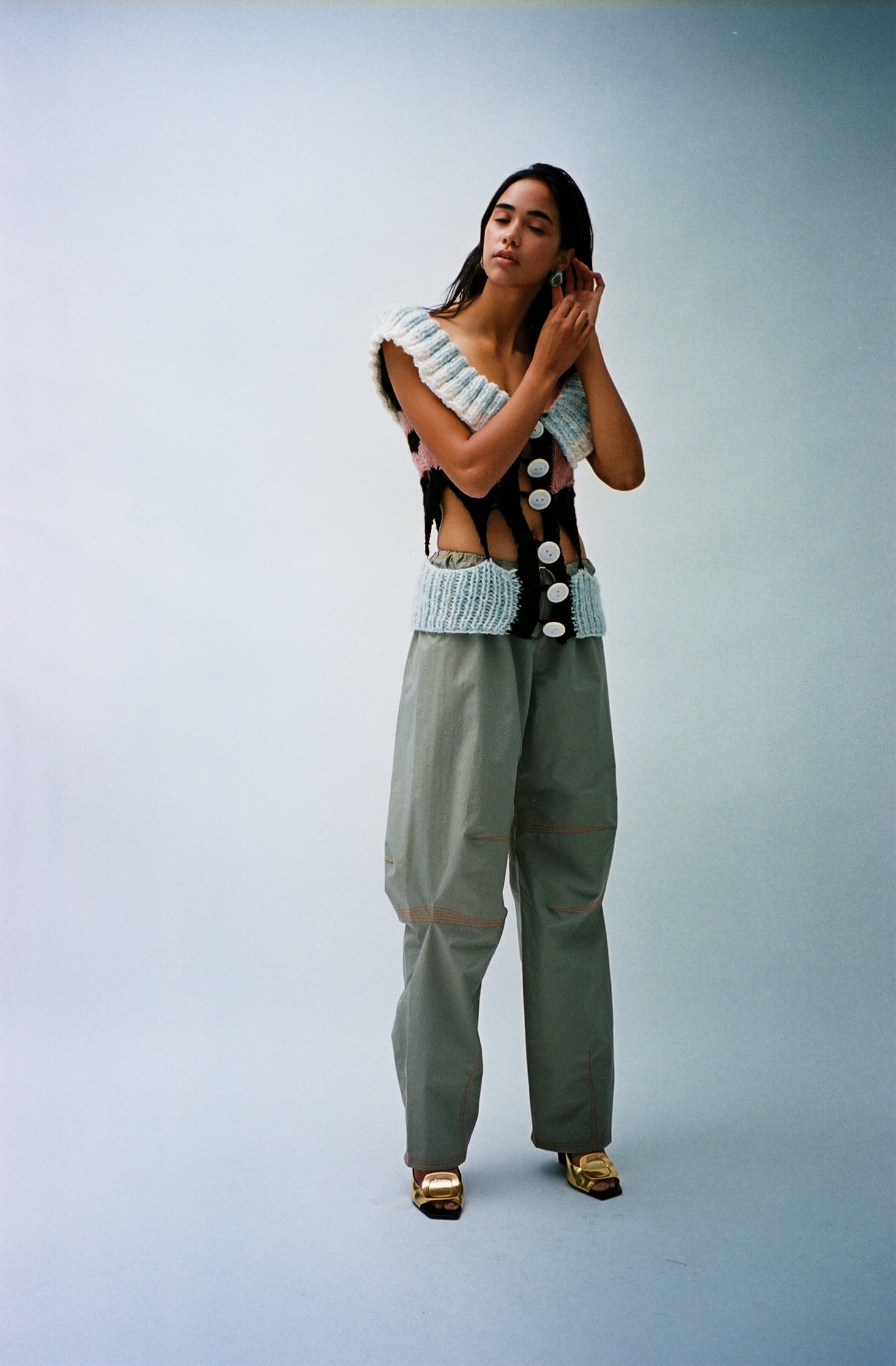 Sophia Khaled Clown Knit Vest | Garmentory