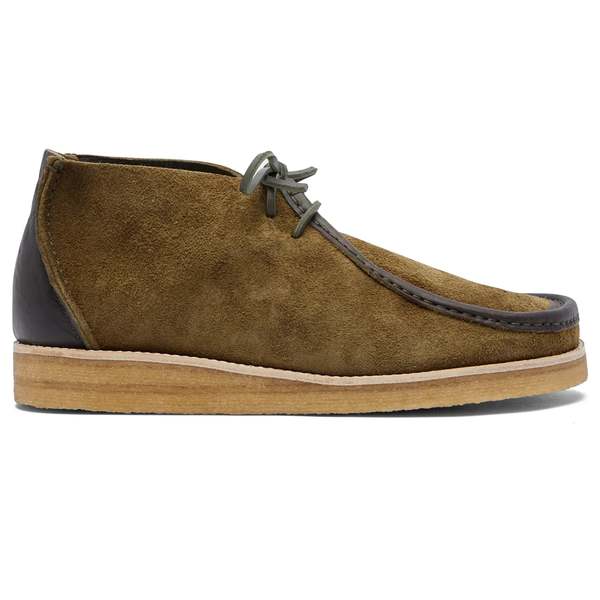 Yogi Footwear Torres Leather Reverse Boot On Crepe shoes - Olive Green ...