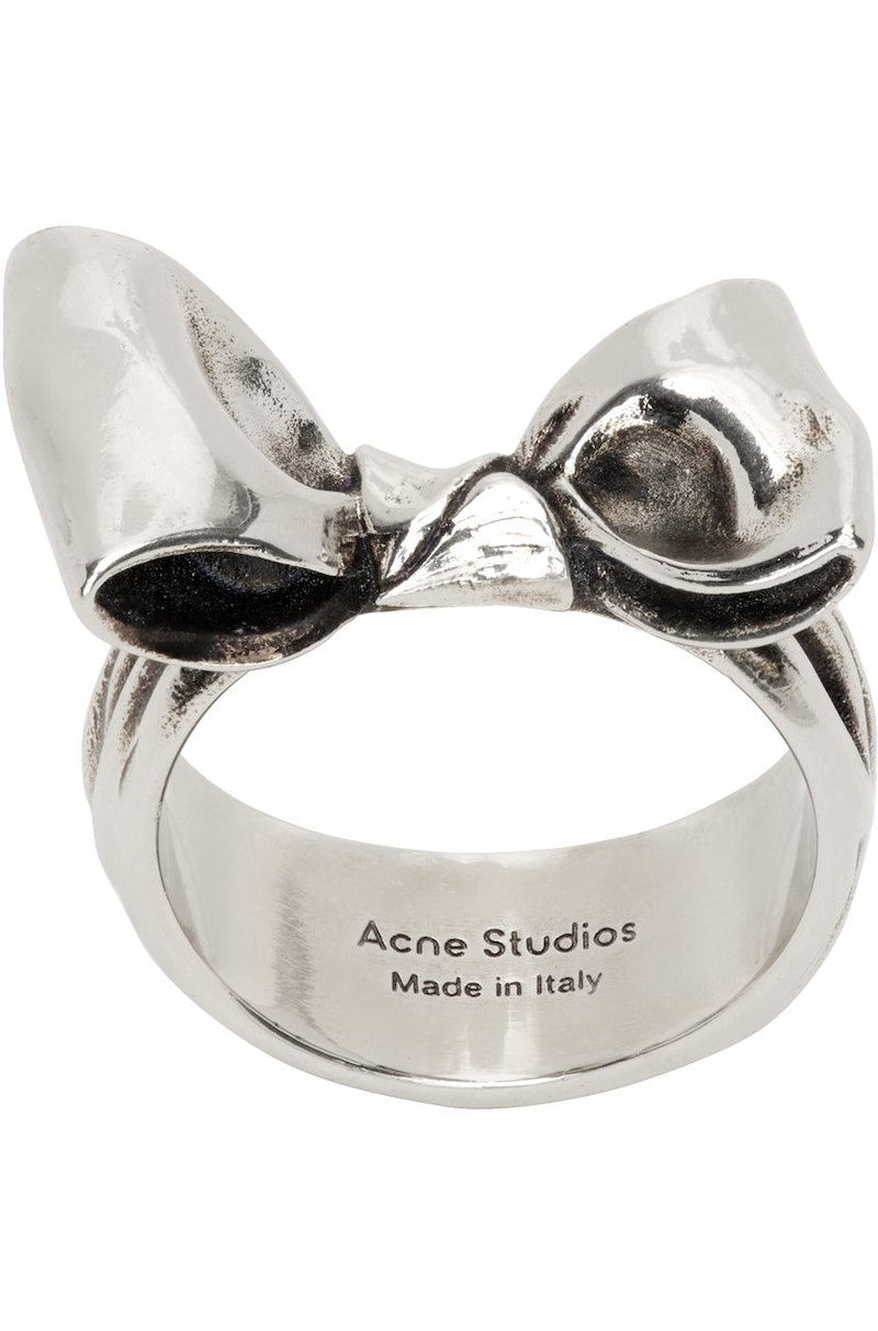 Acne Studios Karen Kilimnik Edition Bow Ring - Silver | Garmentory