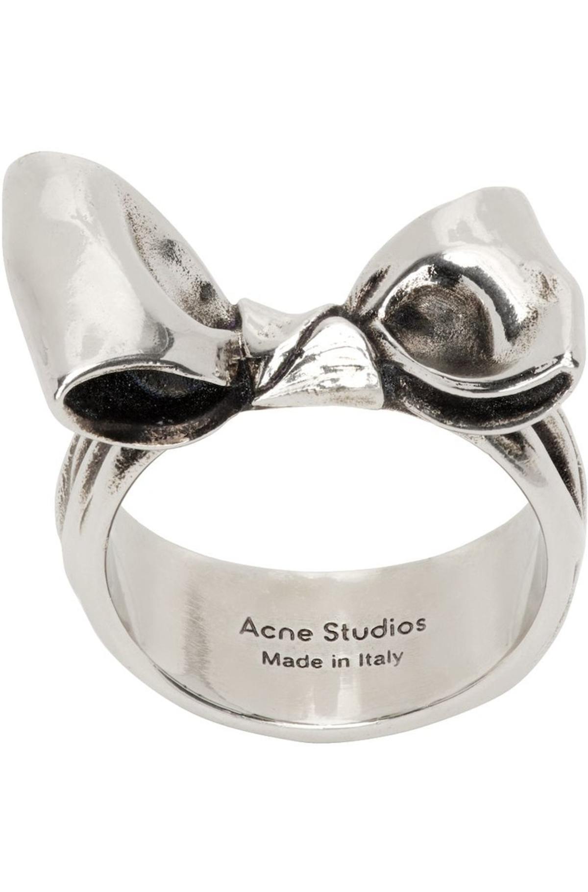 Acne Studios Karen Kilimnik Edition Bow Ring - Silver | Garmentory