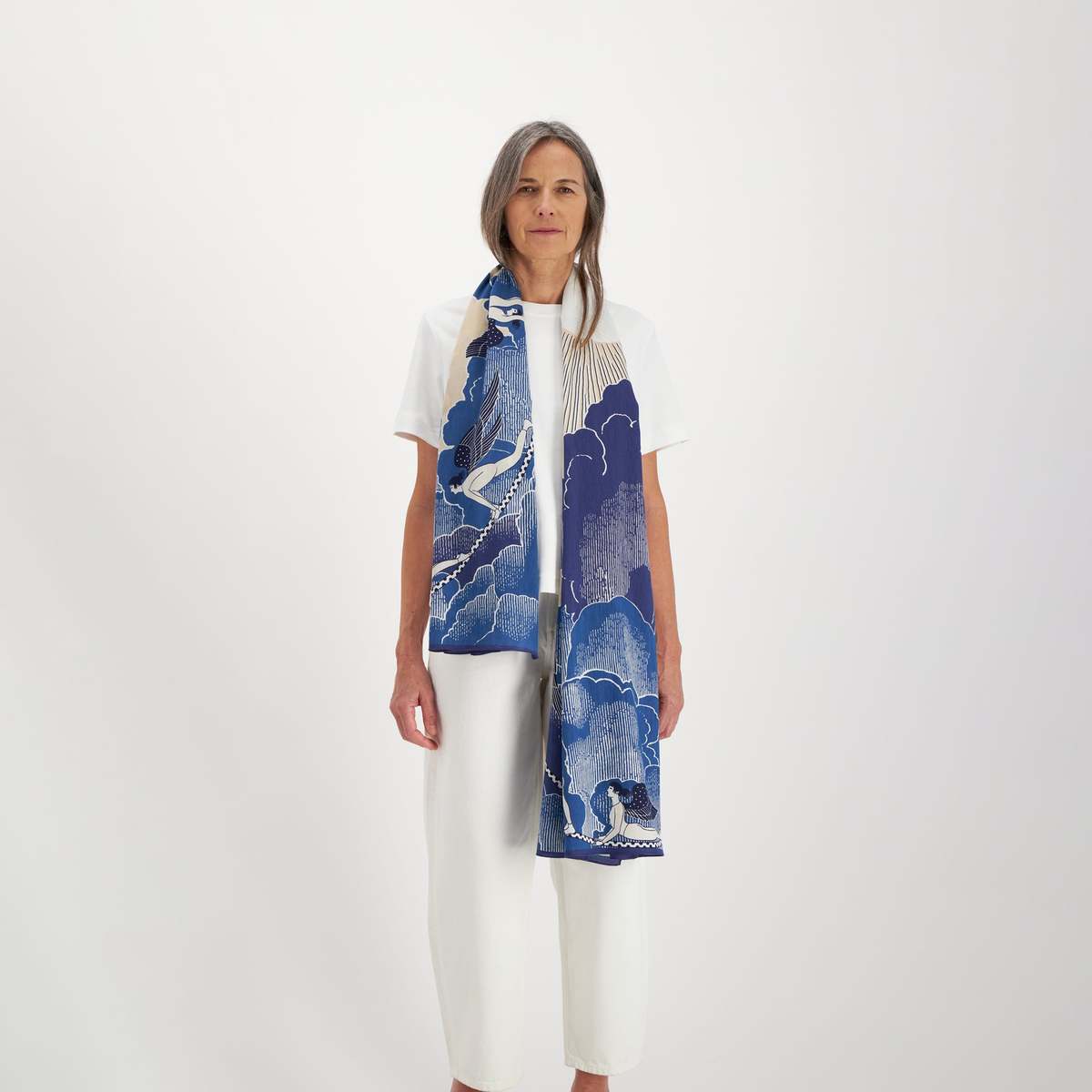 Inoui Editions 100 Yoga Scarf - Blue | Garmentory