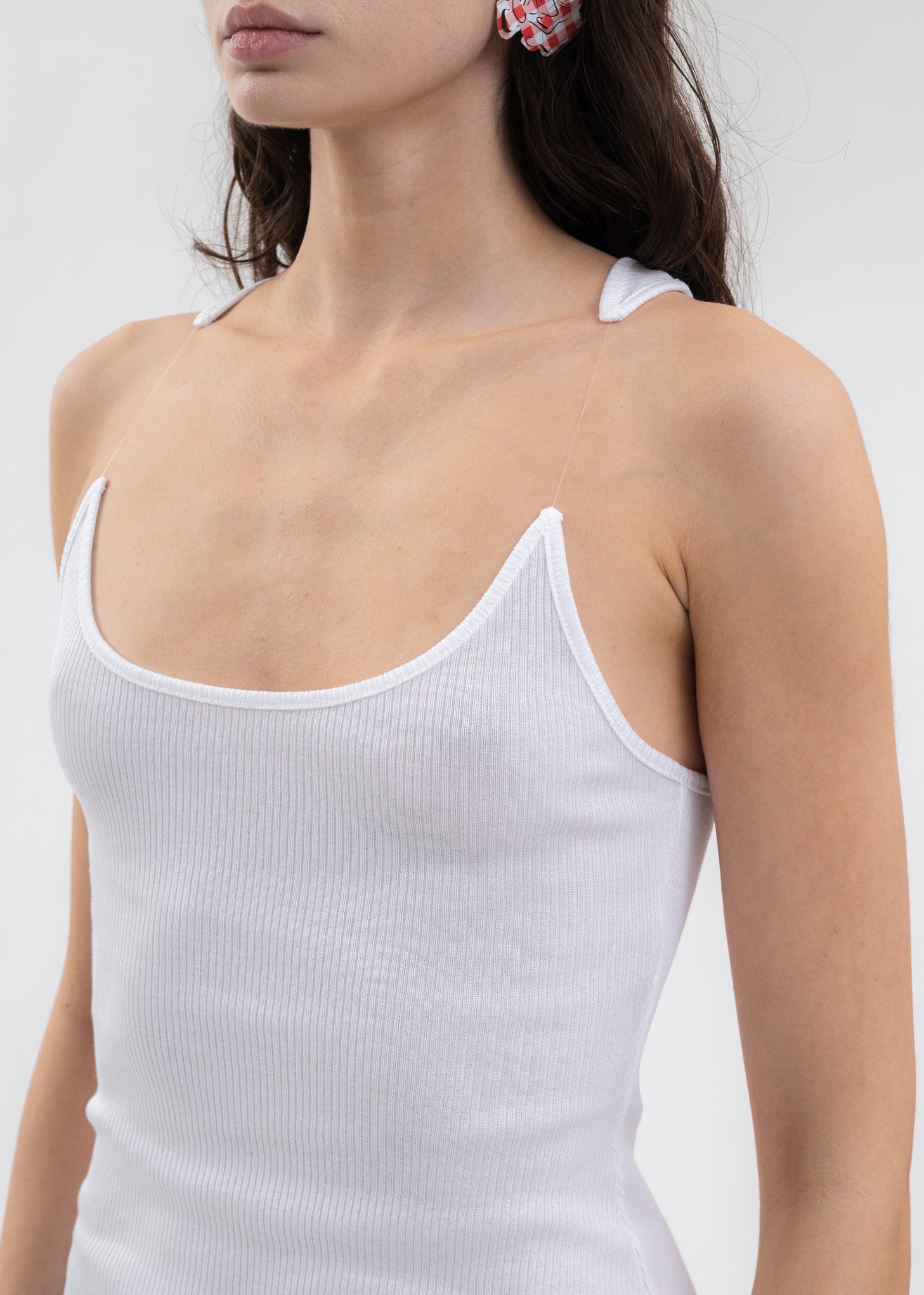 Y/project WHITE INVISIBLE STRAP TANK TOP - White | Garmentory