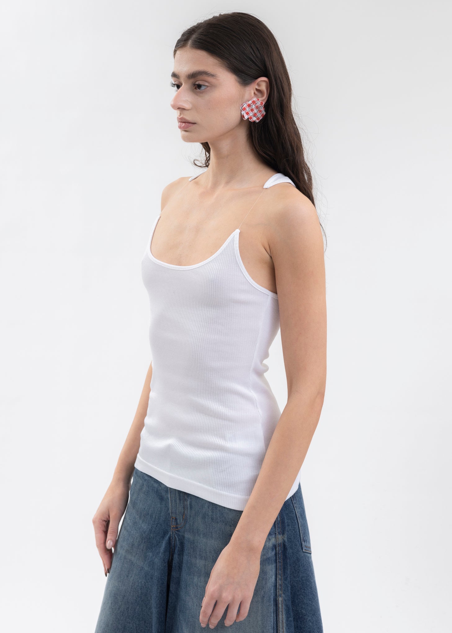 Y/project WHITE INVISIBLE STRAP TANK TOP - White | Garmentory