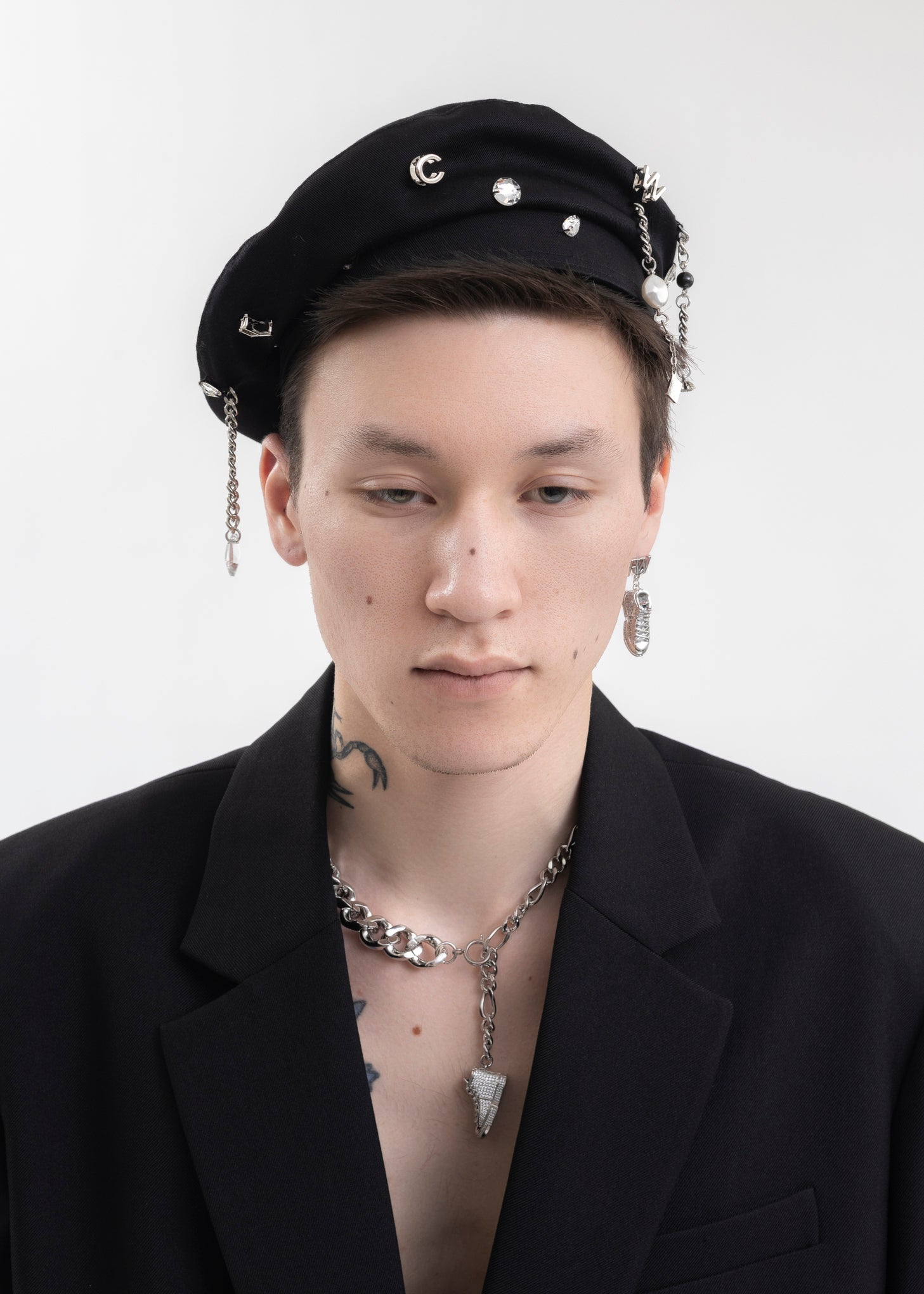 Feng Chen Wang Fcw Embellishment Beret - Black | Garmentory