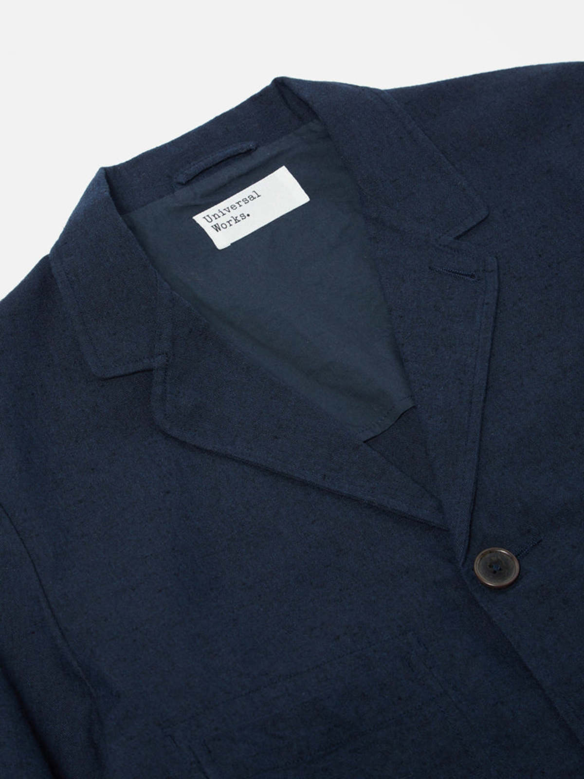 Universal Works Cotton & Linen Five Pocket Jacket - Navy Lord | Garmentory