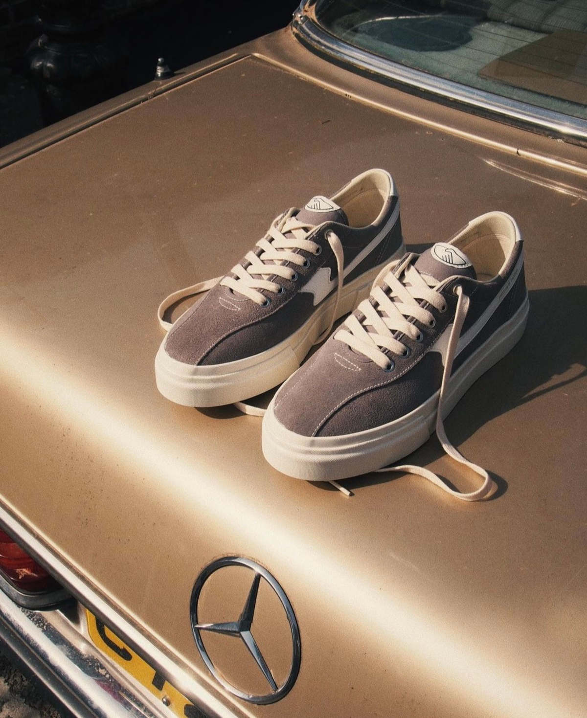 Stepney Workers Club SWC Dellow S-Strike Suede Shoes - Grey/White ...