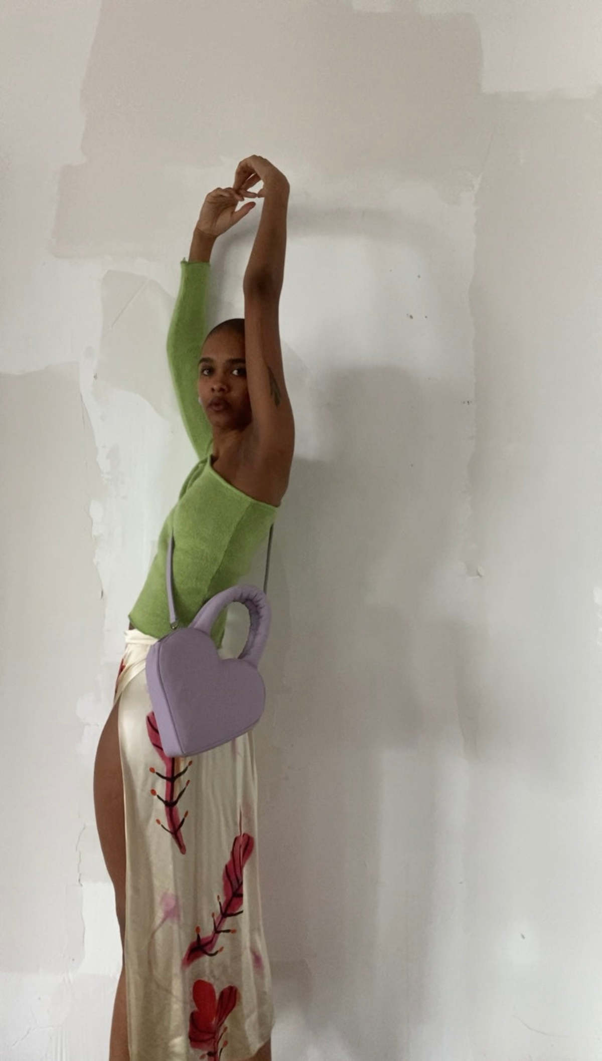 Hozen Sample Puffy Heart Bag - Lilac | Garmentory