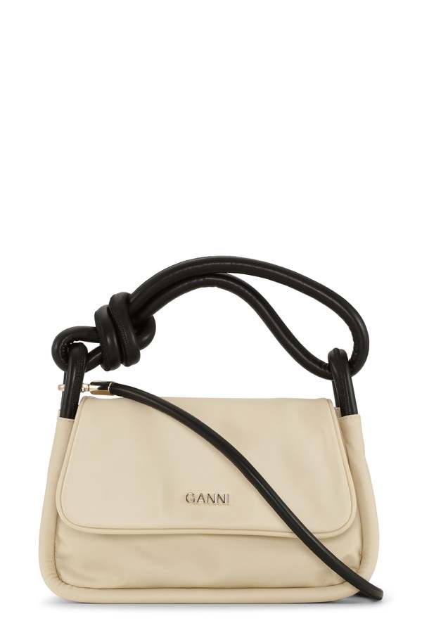 Ganni Knot Flap Over Bag - Pale Khaki | Garmentory