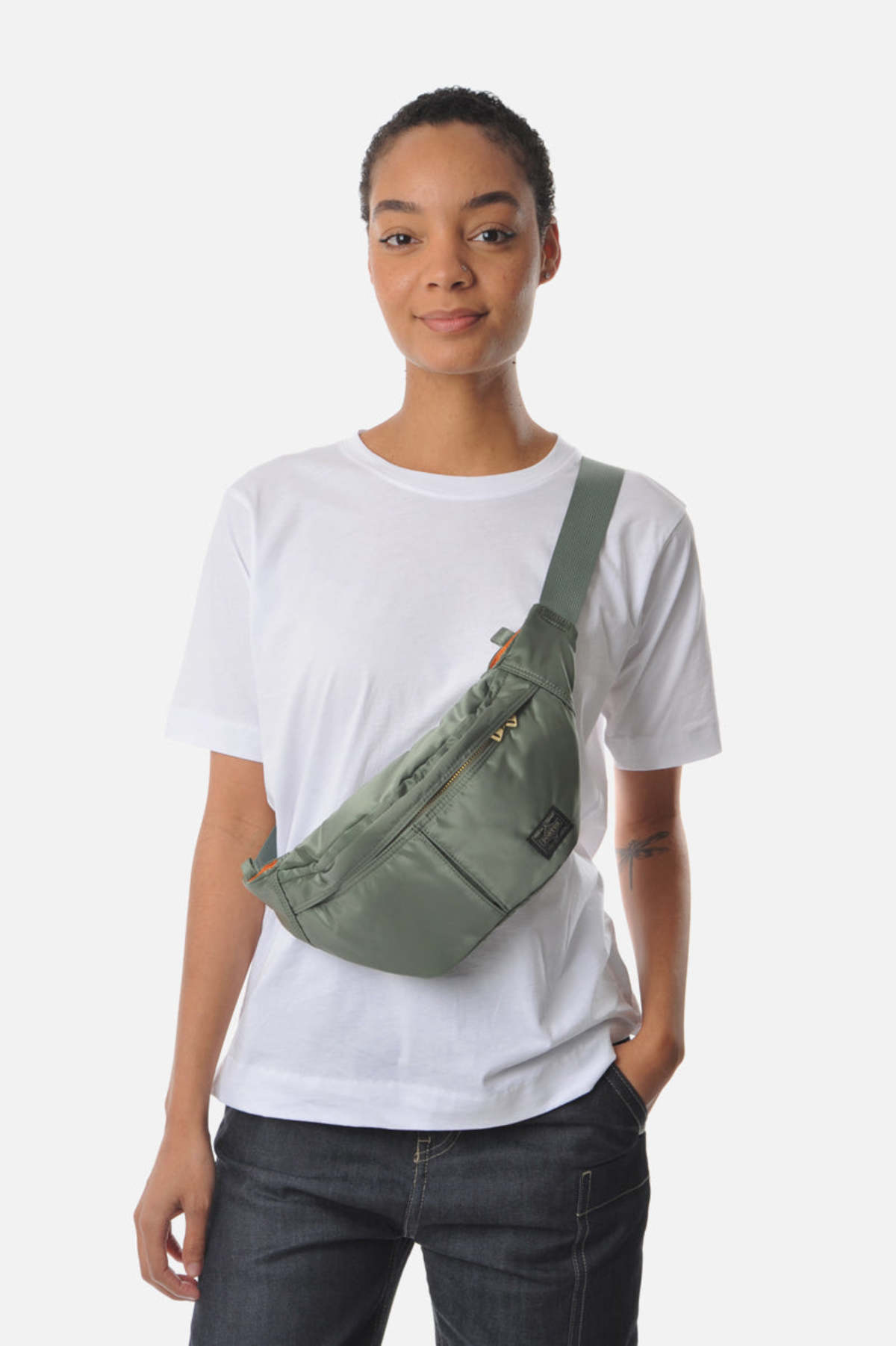 Porter Small Tanker Cross Body Sling - Sage Green | Garmentory