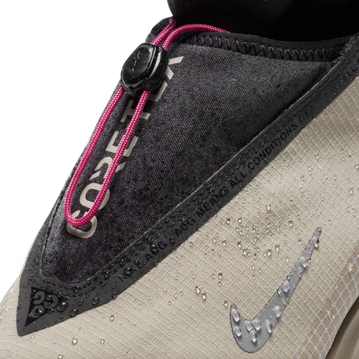Stomping Ground ACG Mountain Fly Gore-tex Shoes - KHAKI/METALLIC SILVER ...