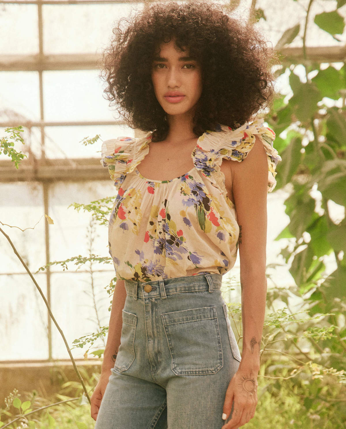 The Great. The Dove Top - Bright Grove Floral | Garmentory