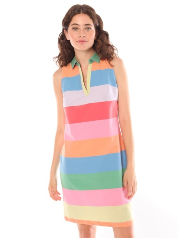 Vilagallo Cassie Sleeveless 30344 Dress - Colima Stripe | Garmentory