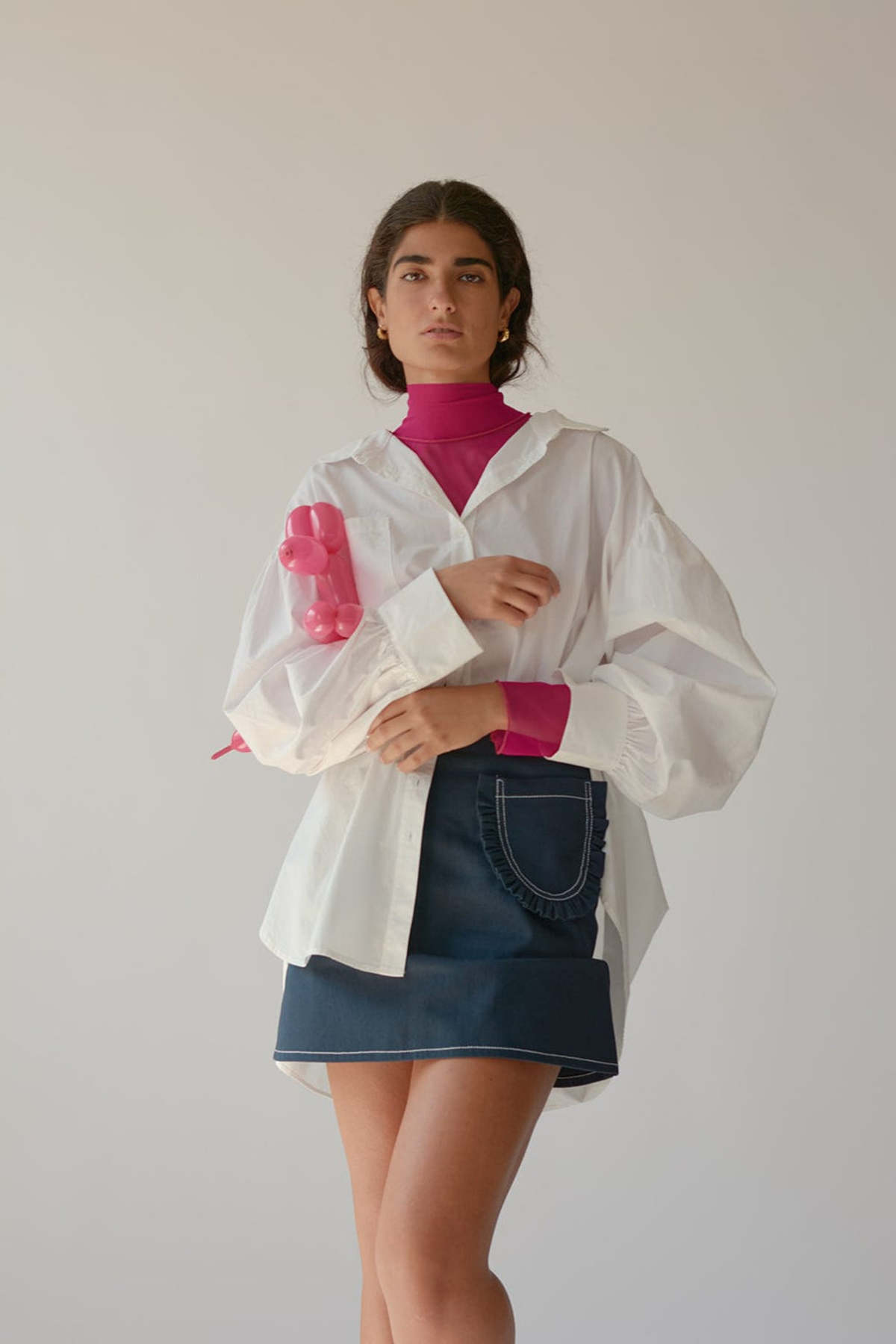 Eliza Faulkner Tate Mini Skirt - Navy Twill | Garmentory
