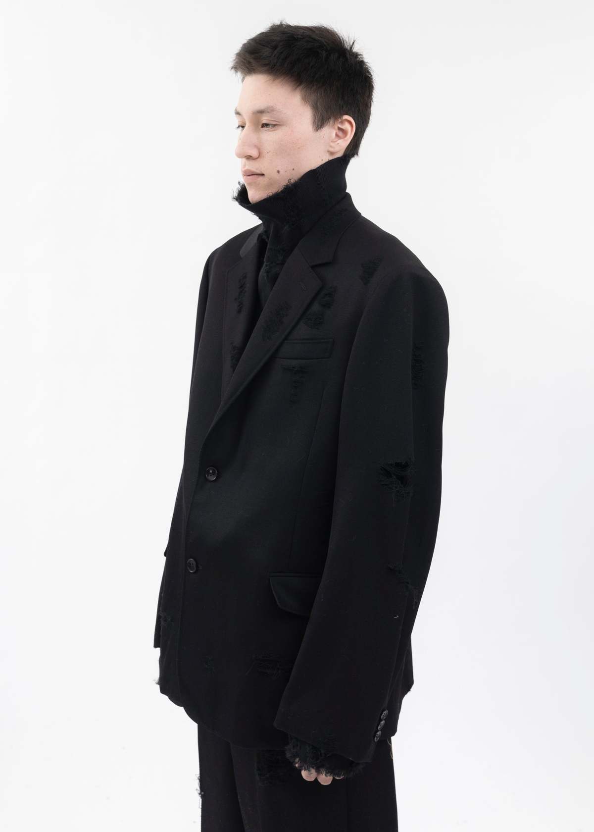 Doublet Destroyed Tailored Jacket - Black | Garmentory