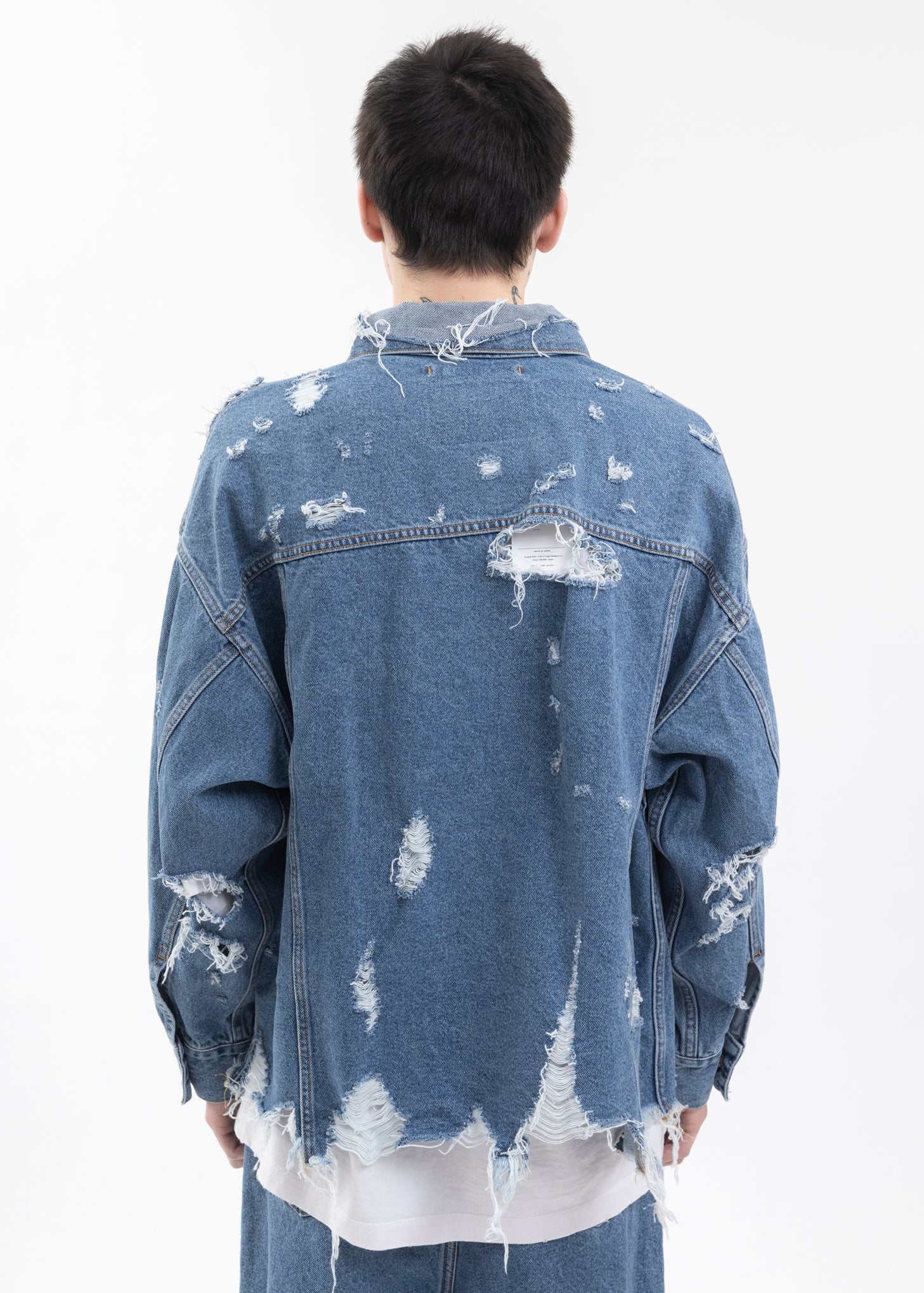 Doublet Destroyed Denim Jacket - Indigo | Garmentory