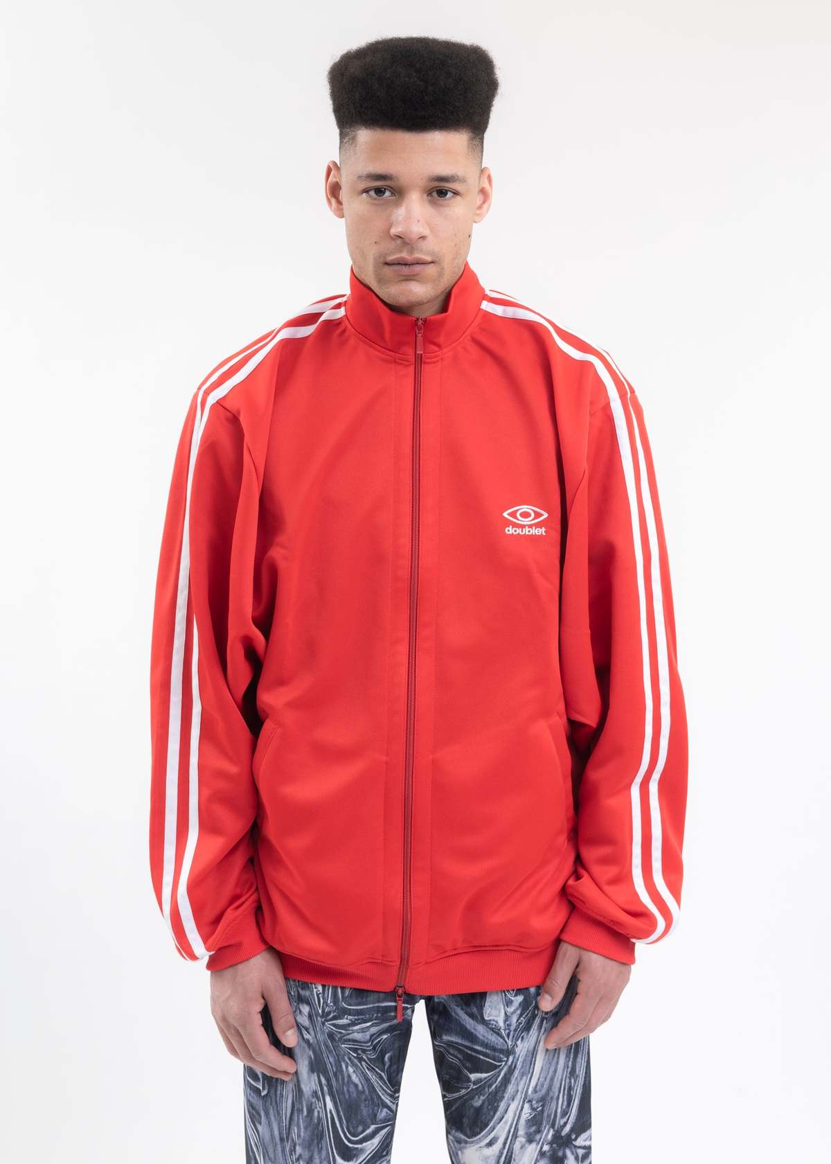 Doublet Invisible Track Jacket - Red | Garmentory