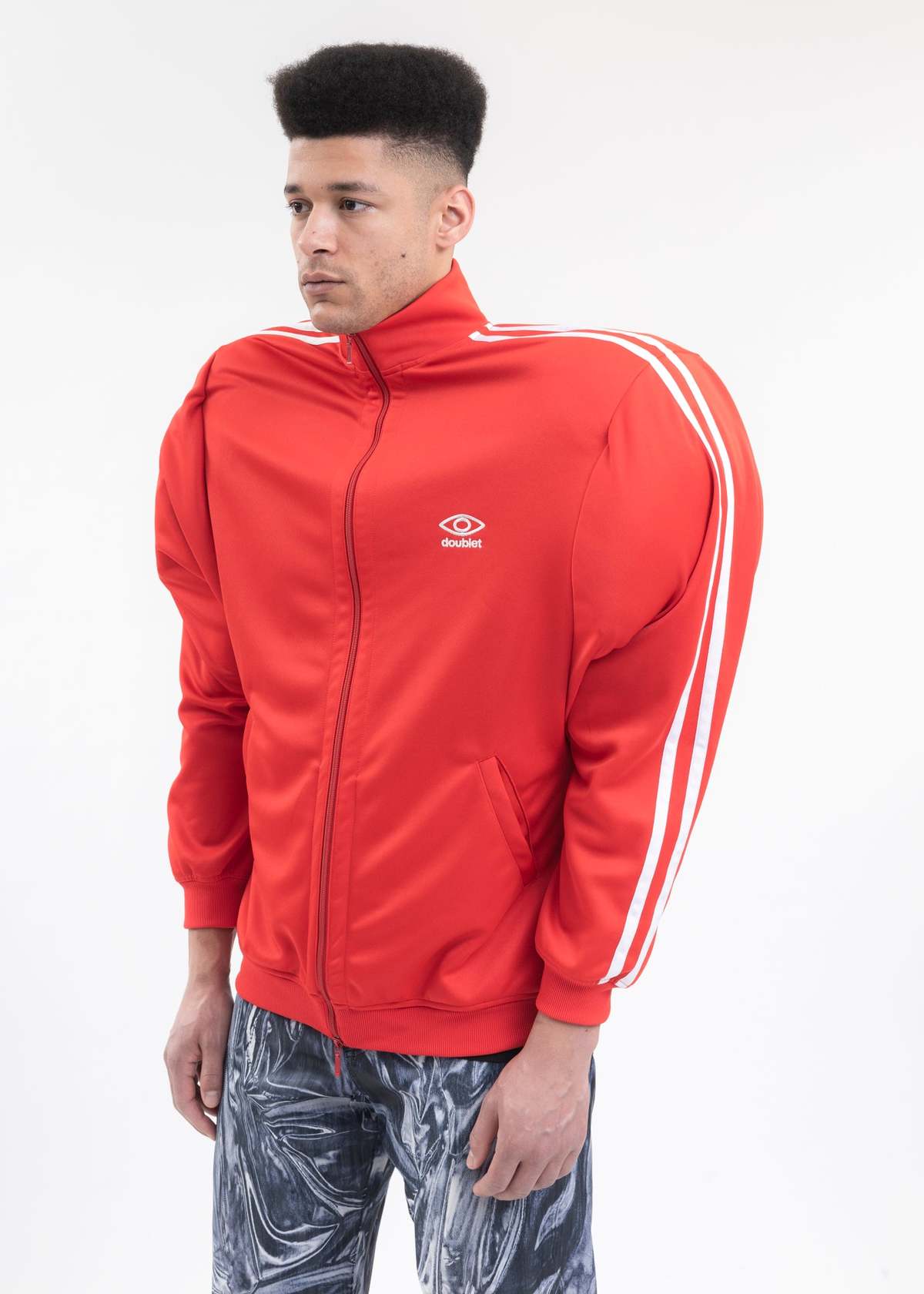 Doublet Invisible Track Jacket - Red | Garmentory