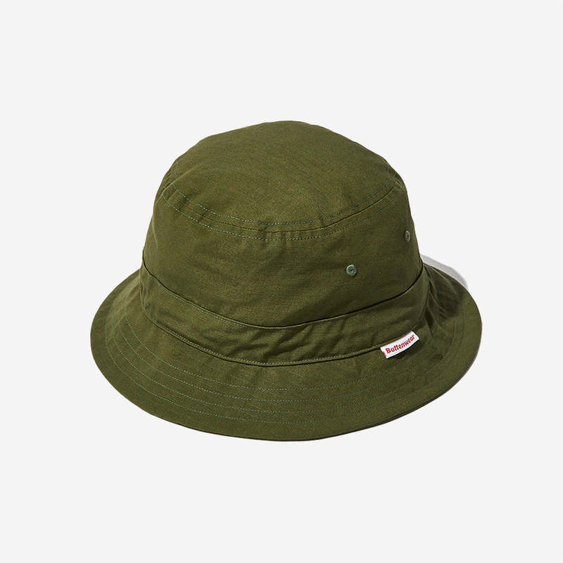 Battenwear Camp Crusher Bucket Hat - Olive Drab Ripstop | Garmentory