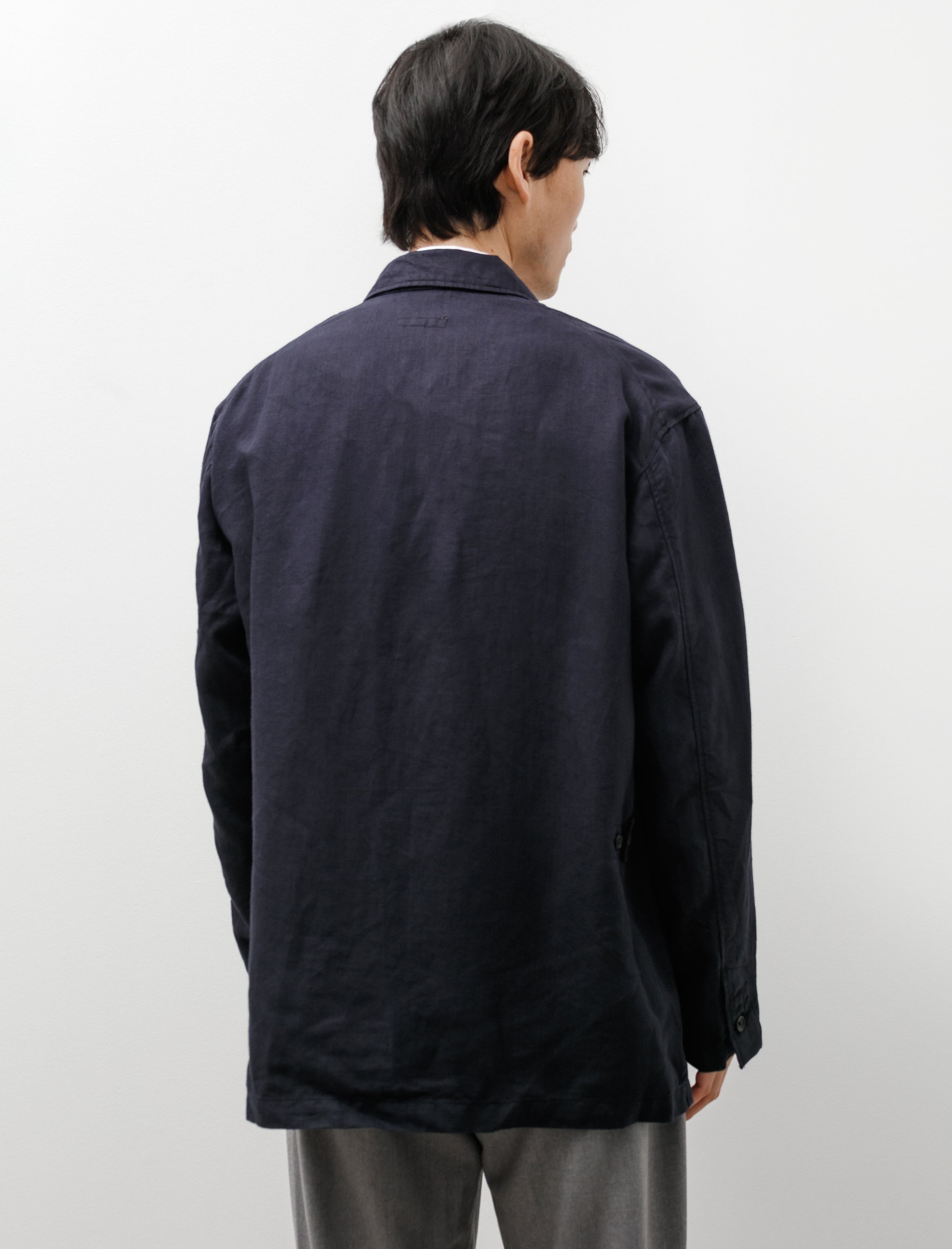 Engineered Garments Loiter Jacket - Navy Linen Twill | Garmentory