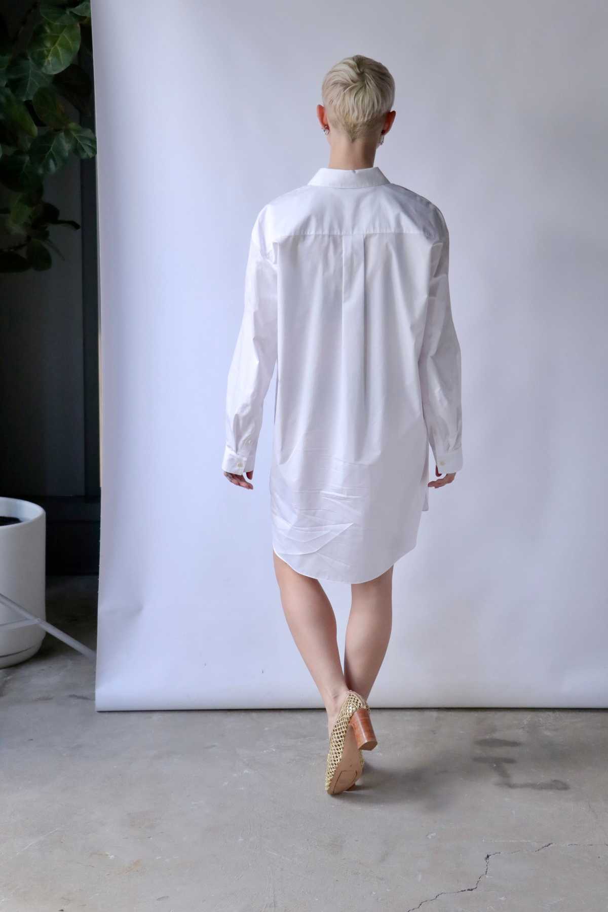 Tibi Eco Poplin New Twisted Dress - White | Garmentory