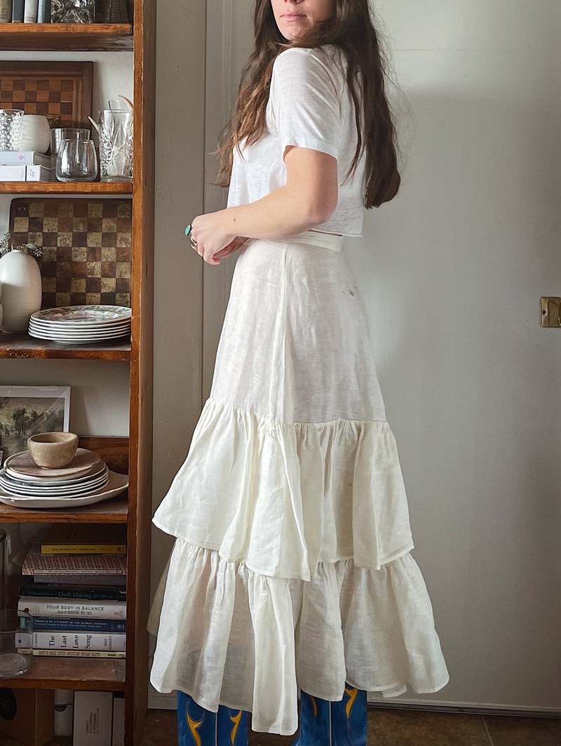 Handmade Ruffle Skirt - Off White | Garmentory