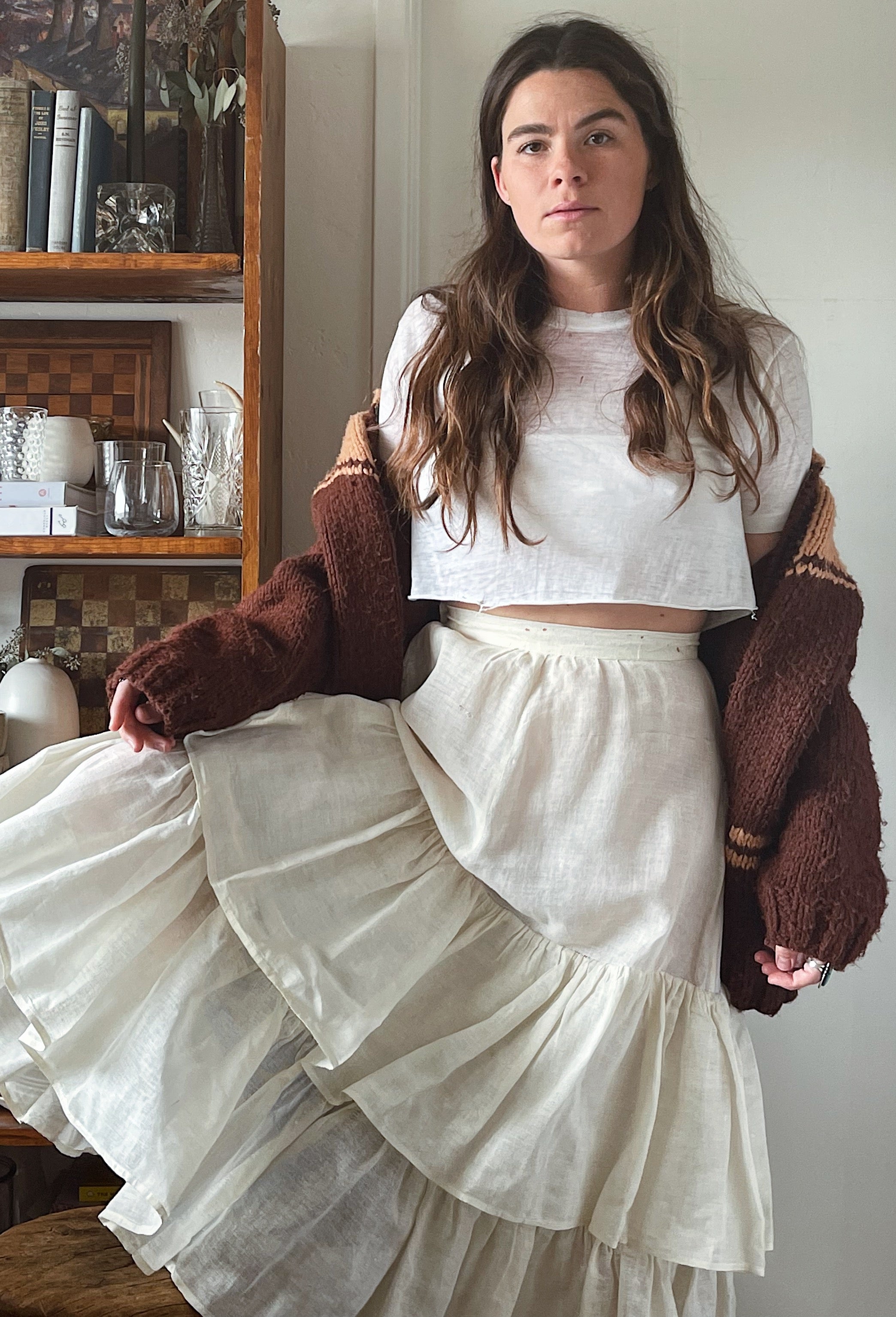 Handmade Ruffle Skirt - Off White | Garmentory