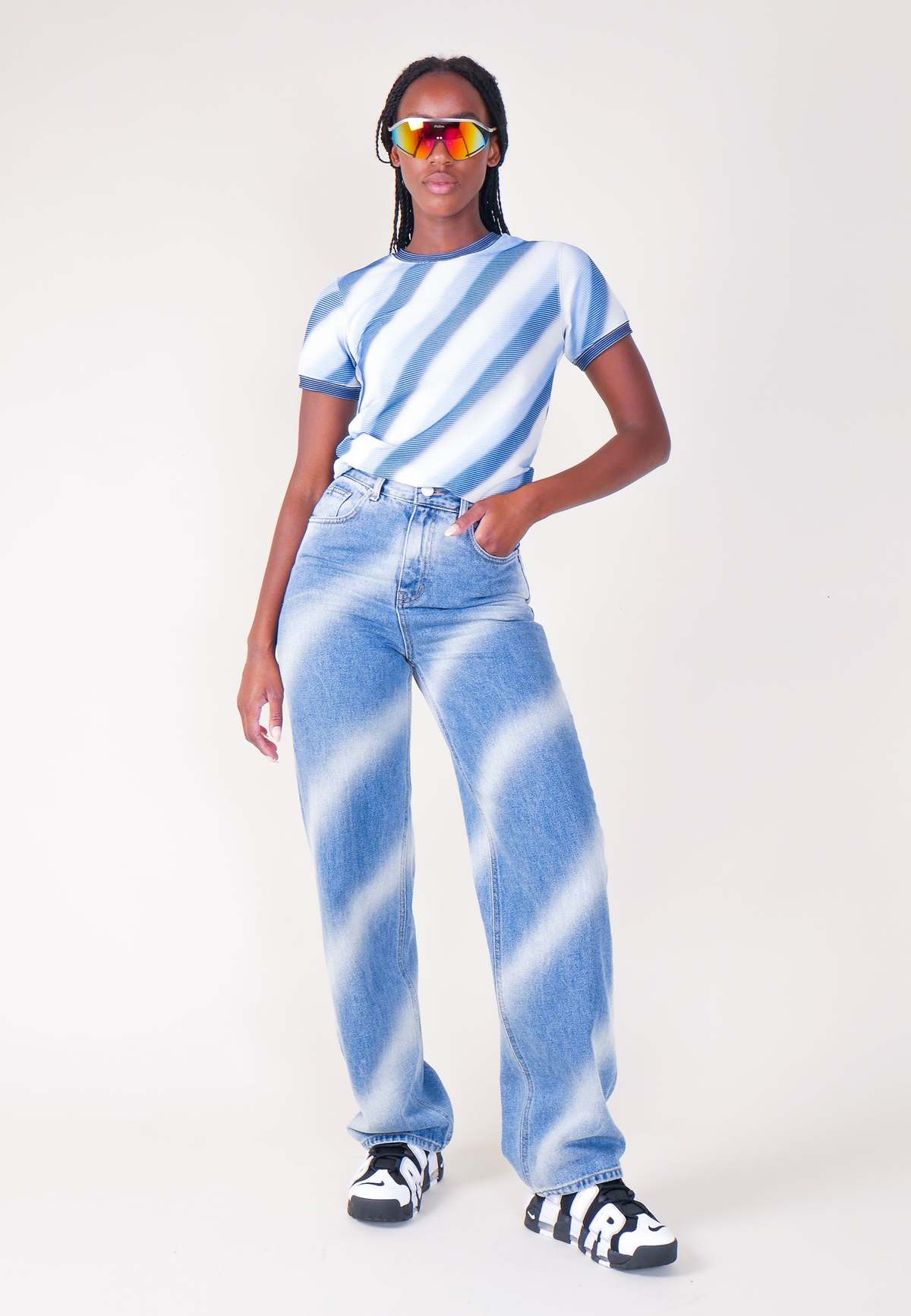 KIJUN Air Brushed Jeans - Blue | Garmentory