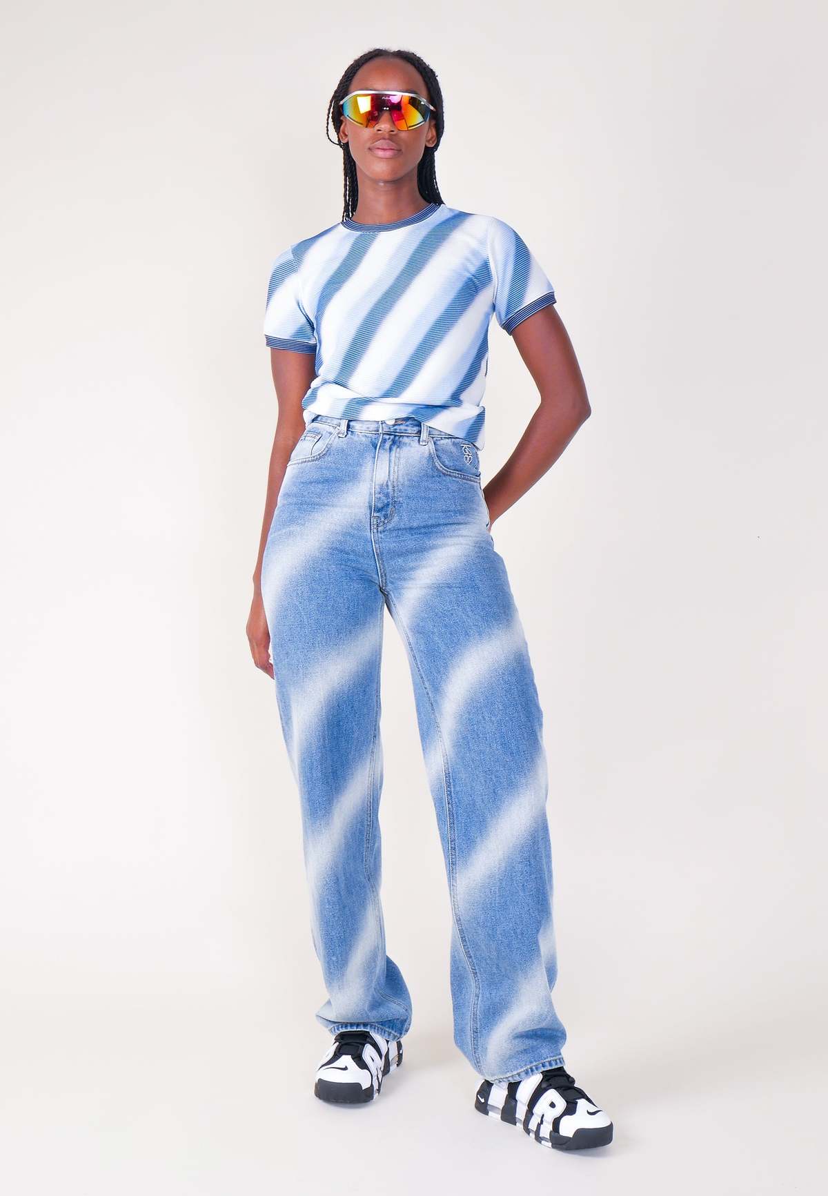 KIJUN Air Brushed Jeans - Blue | Garmentory