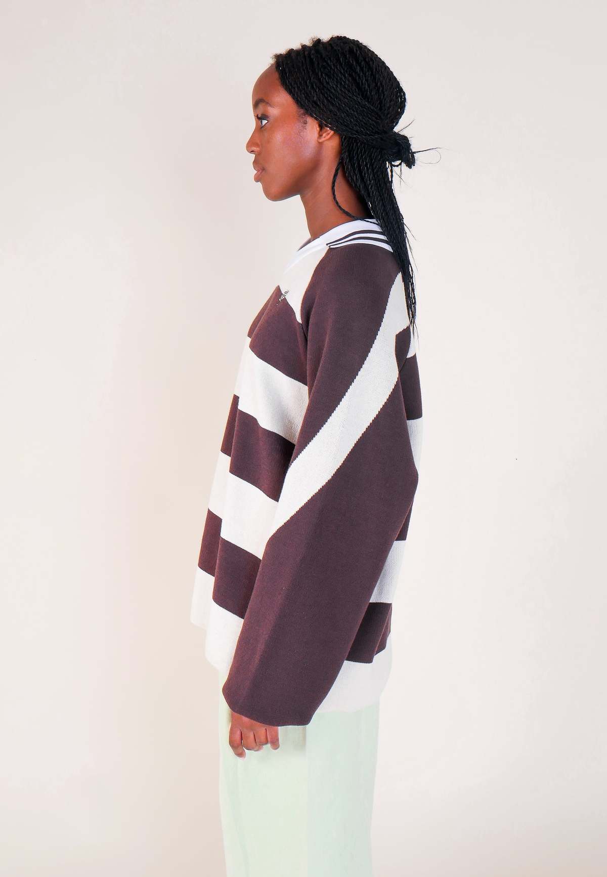 KIJUN Knit Rugby Top - Brown | Garmentory