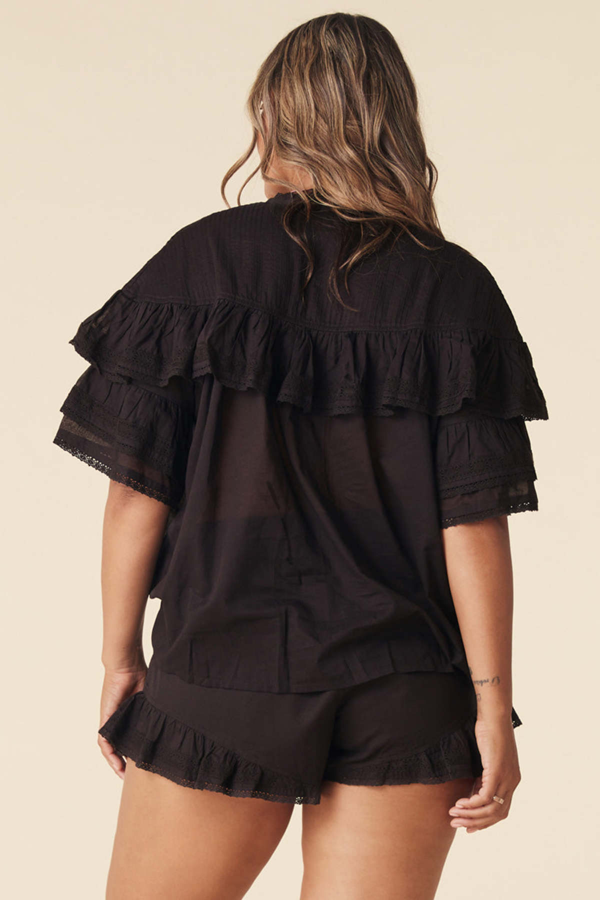 SPELL & THE GYPSY COLLECTIVE Dove Lace Blouse - Midnight | Garmentory