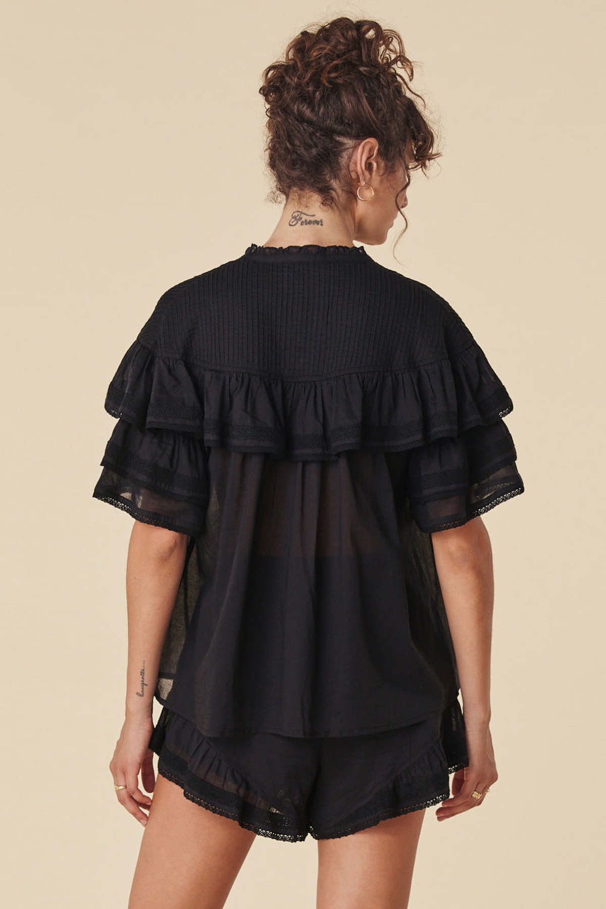 SPELL & THE GYPSY COLLECTIVE Dove Lace Blouse - Midnight | Garmentory